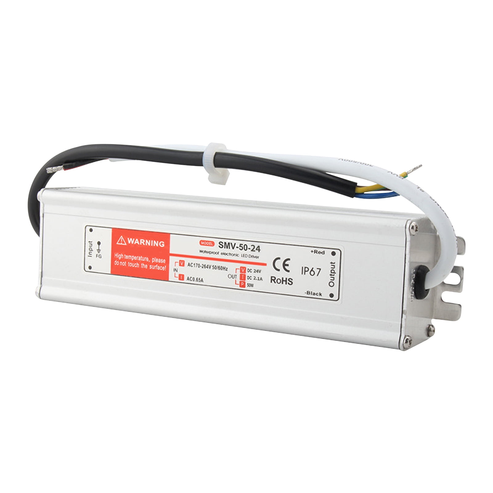 LMENGER Waterproof SMV50W 24V 2.1A Power Supply DC Constant Voltage LED ...