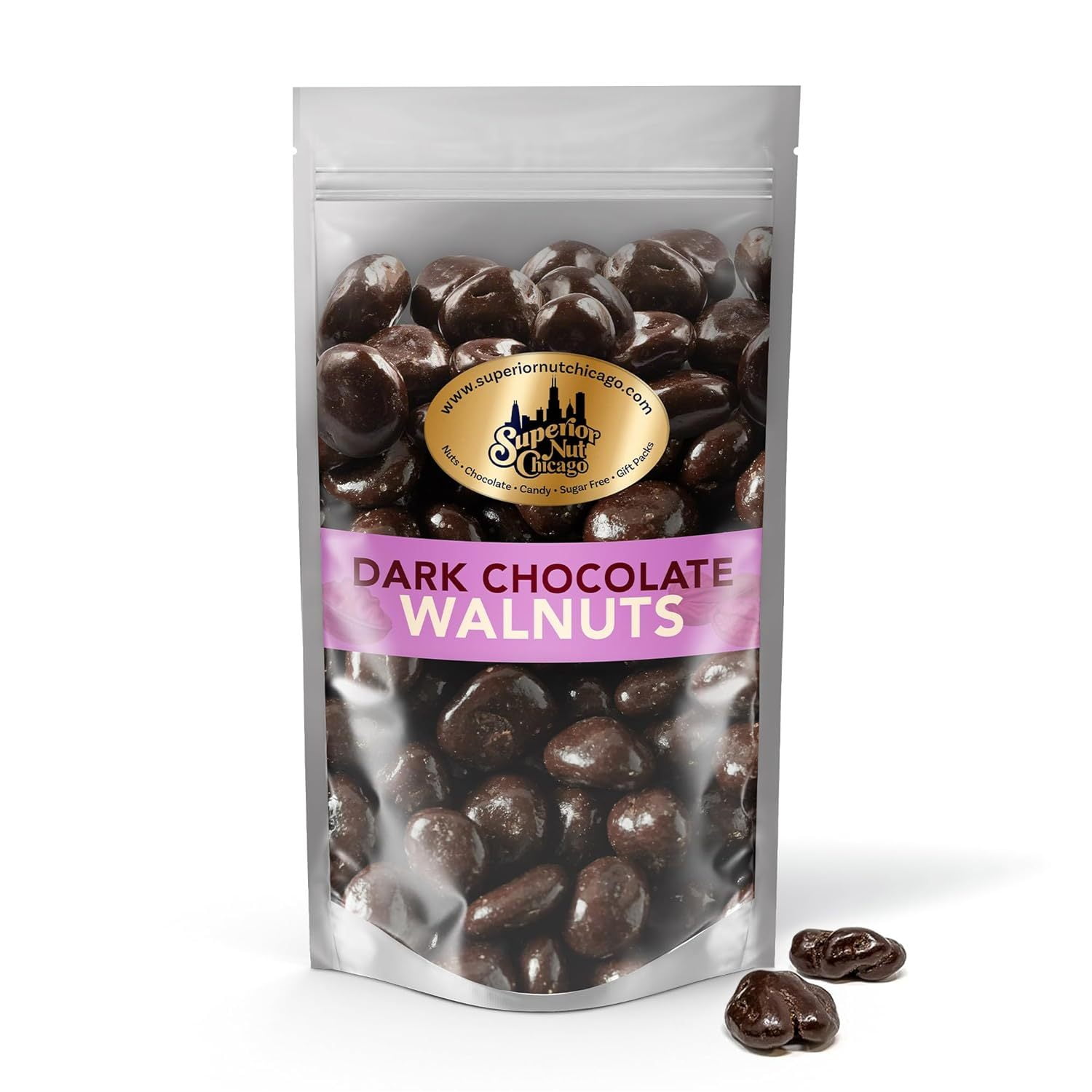 LMHF Dark Chocolate Covered Walnuts - Gourmet Crunchy Walnuts, 64% Dark ...