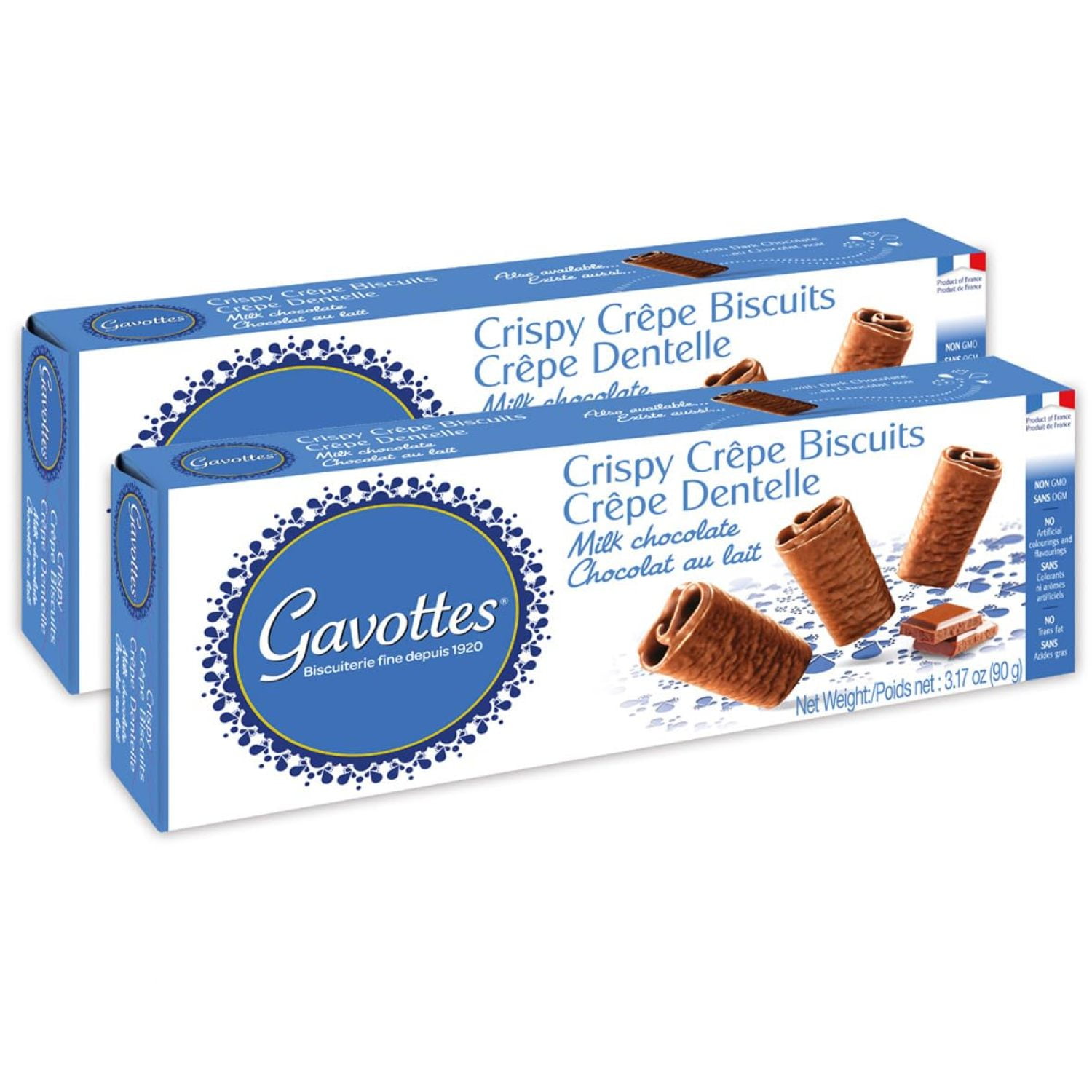 LMHF French Milk-Chocolate-Covered Mini Crispy Crepes 2 Pack | Ready to ...