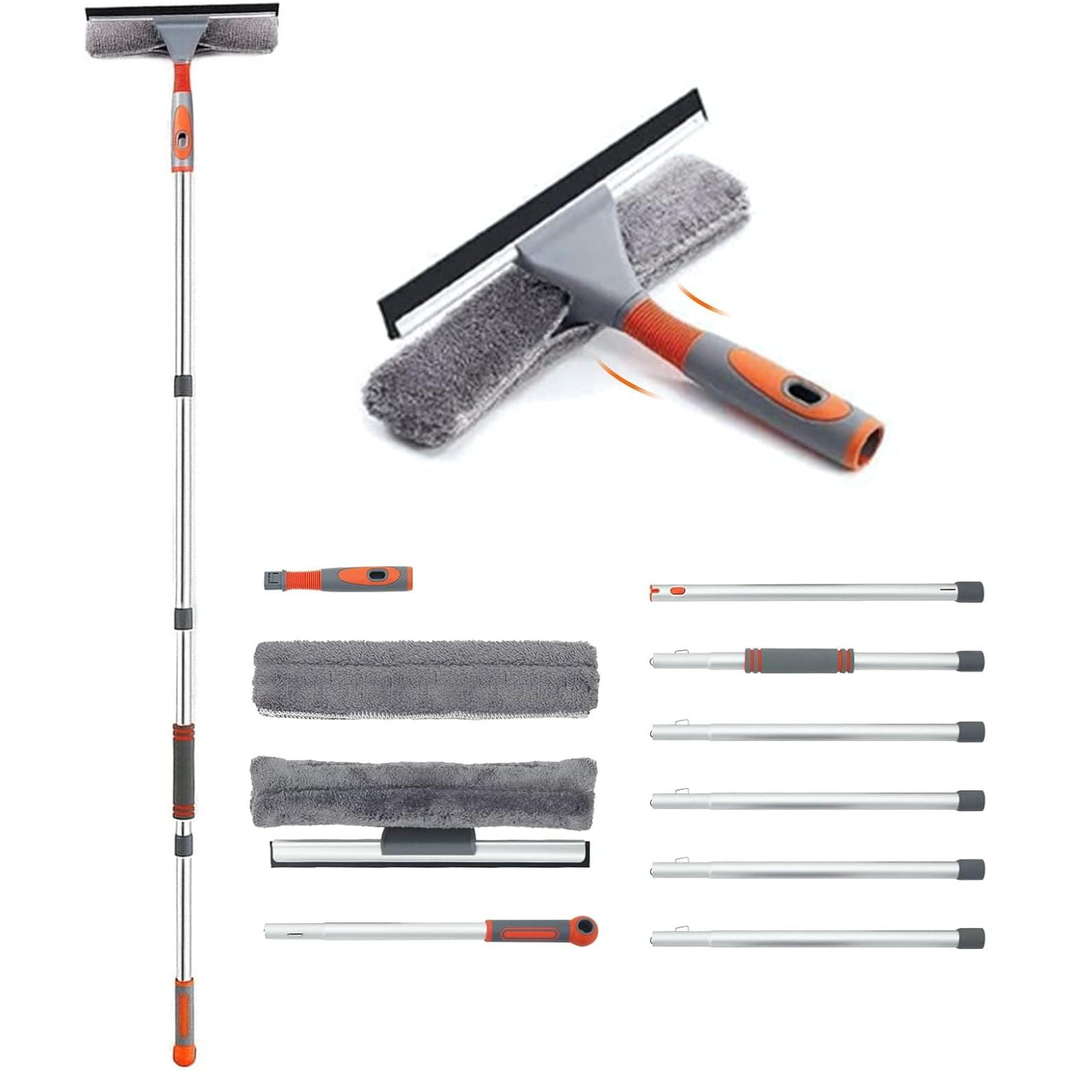 LMHF Window Squeegee Cleaner, 2 in 1 Window Cleaning Tool with Straight ...