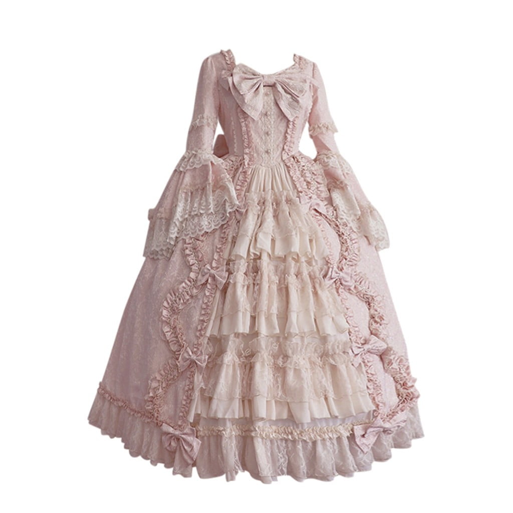 LMKIHUSA Victorian Lolita Dress for Women Plus Size French Court ...
