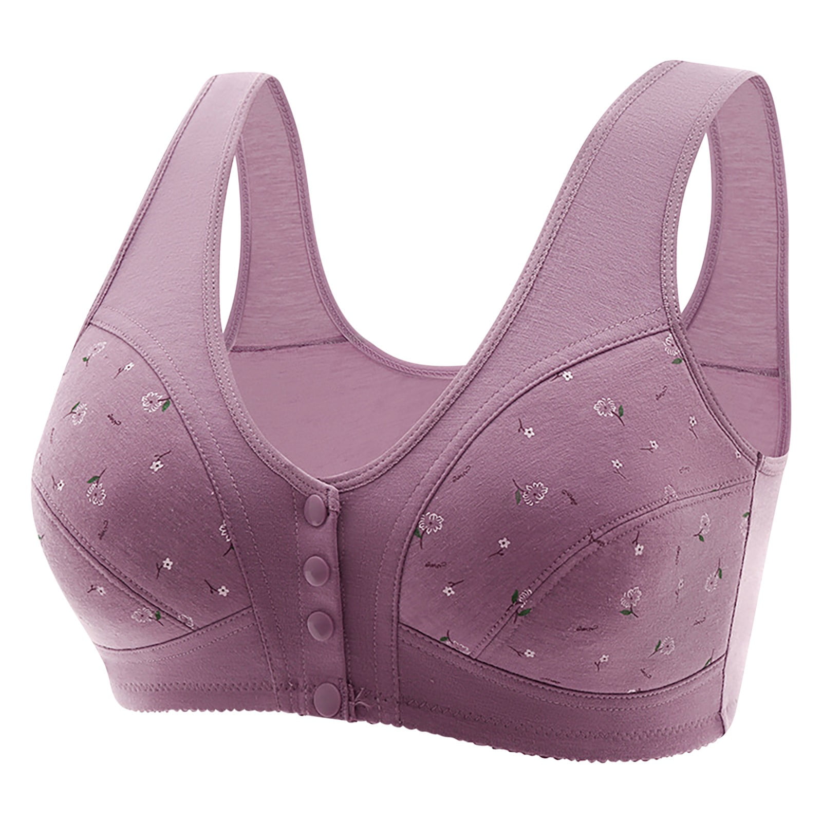 LMKIHUSA Womens Bras,Daisy Bra for Seniors Front Closure Comfy Bras for ...
