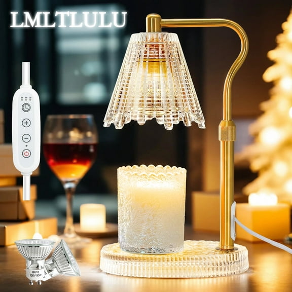 Candle Warmer Lamp with Timer & Dimmer, Height Adjustable Electric Wax ...