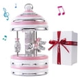 LMMIUU Carousel Music Box Gift Wrapped Ceramic Musical Carousel Color ...