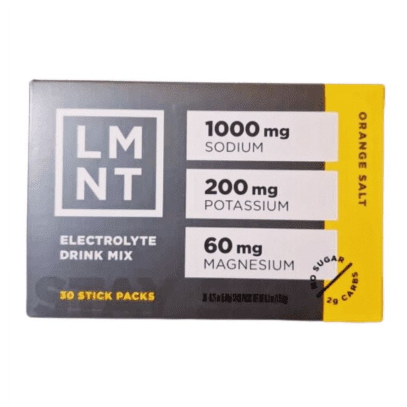 LMNT Electrolyte Drink Mix | Orange Salt | 30 Packs | Energy Replenish ...