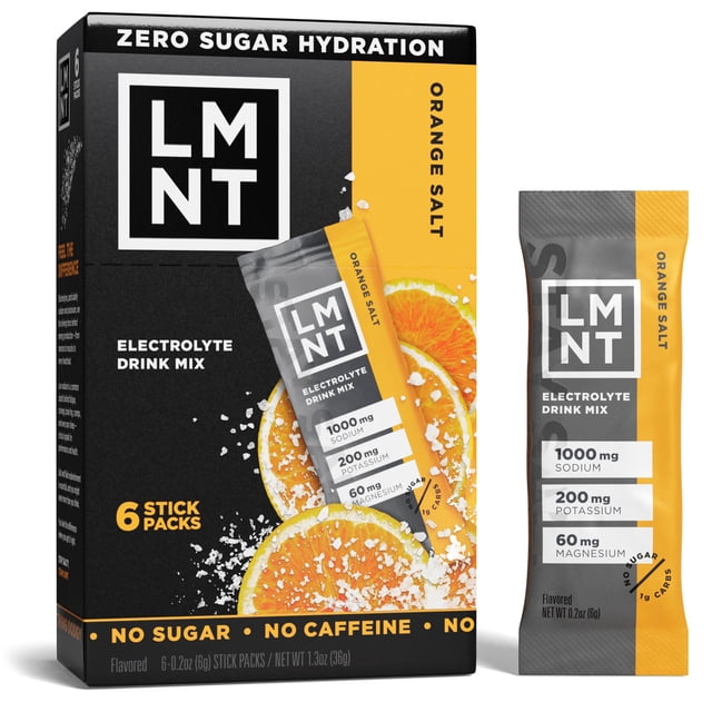 LMNT Zero Orange 6ct - Replenishment drinks for pharmacies - Walmart ...