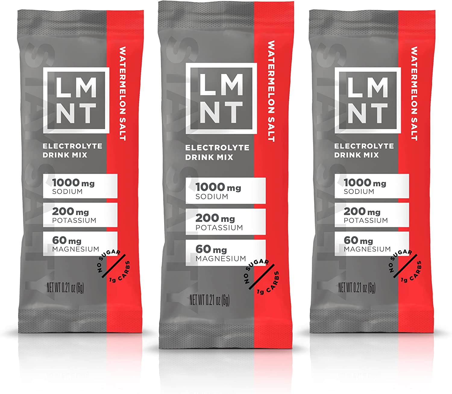 LMNT Zero-Sugar Electrolytes - Watermelon Salt - Hydration Powder ...