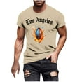 LMOIPLI Men's Los Angeles Football Graphic T-Shirt Short Sleeve Crew ...