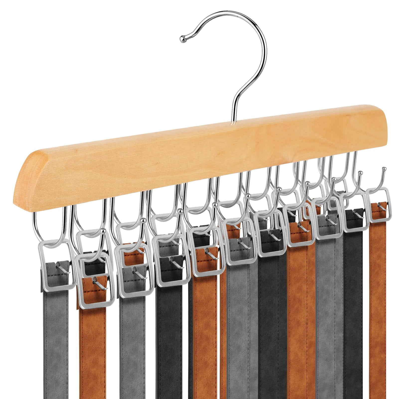 LMOMSS Belt Hanger for Closet,Belt Rack Organizer with 20 Hooks,360 ...