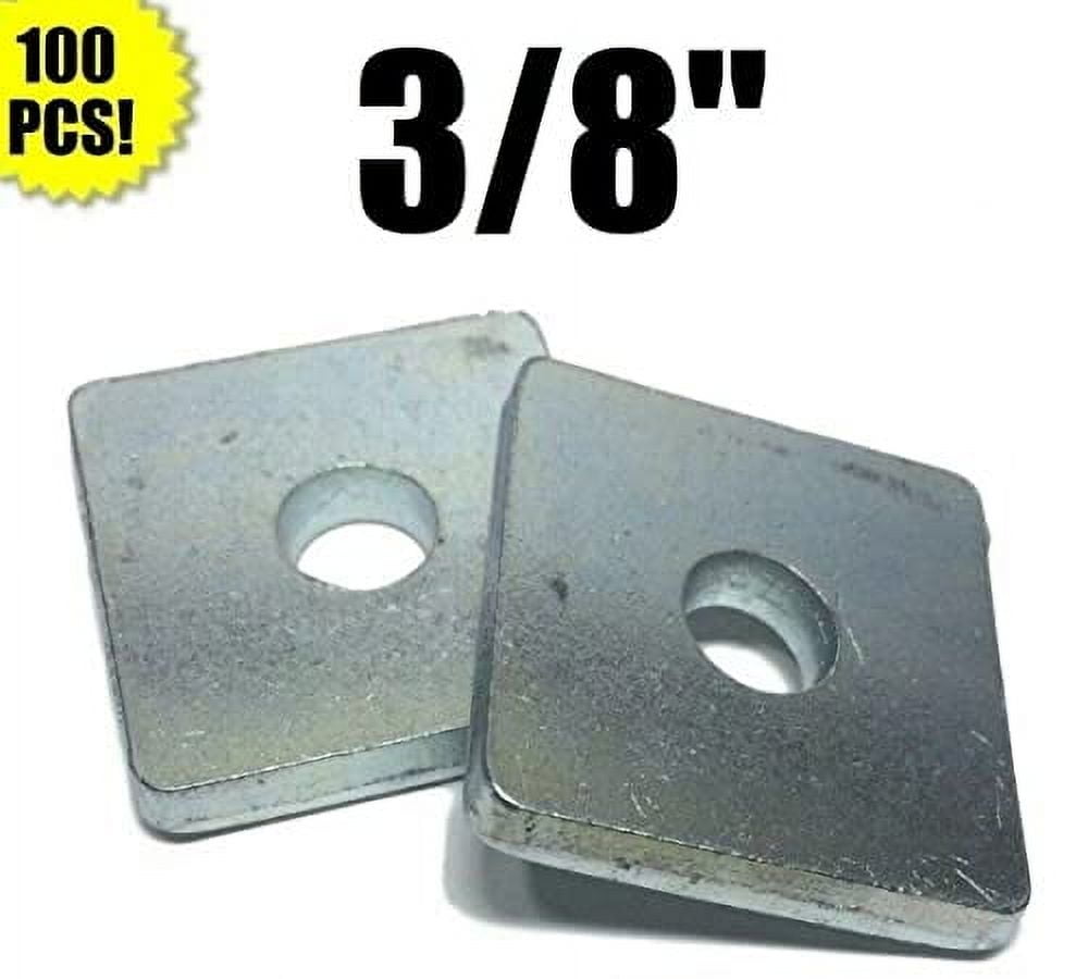 LMParts (Qty 100) 3/8'' X 1-5/8'' X 1-5/8'' Square Washers for Unistrut ...