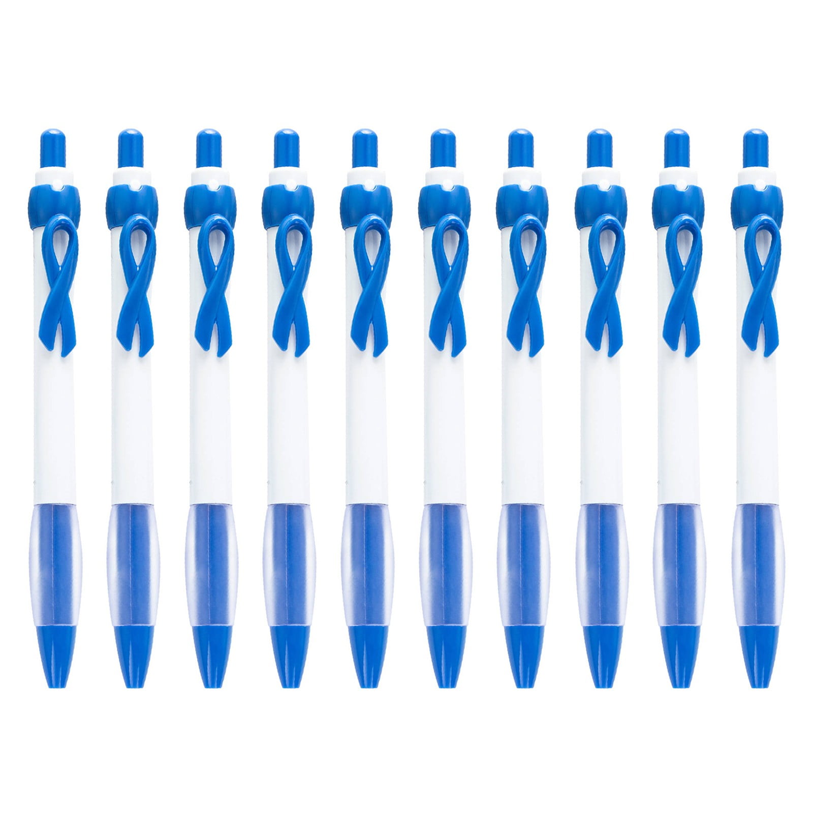 LMTODLFG 10 Pcs Awareness Ribbon Pen 1.0 mm Abuse Awareness Message ...