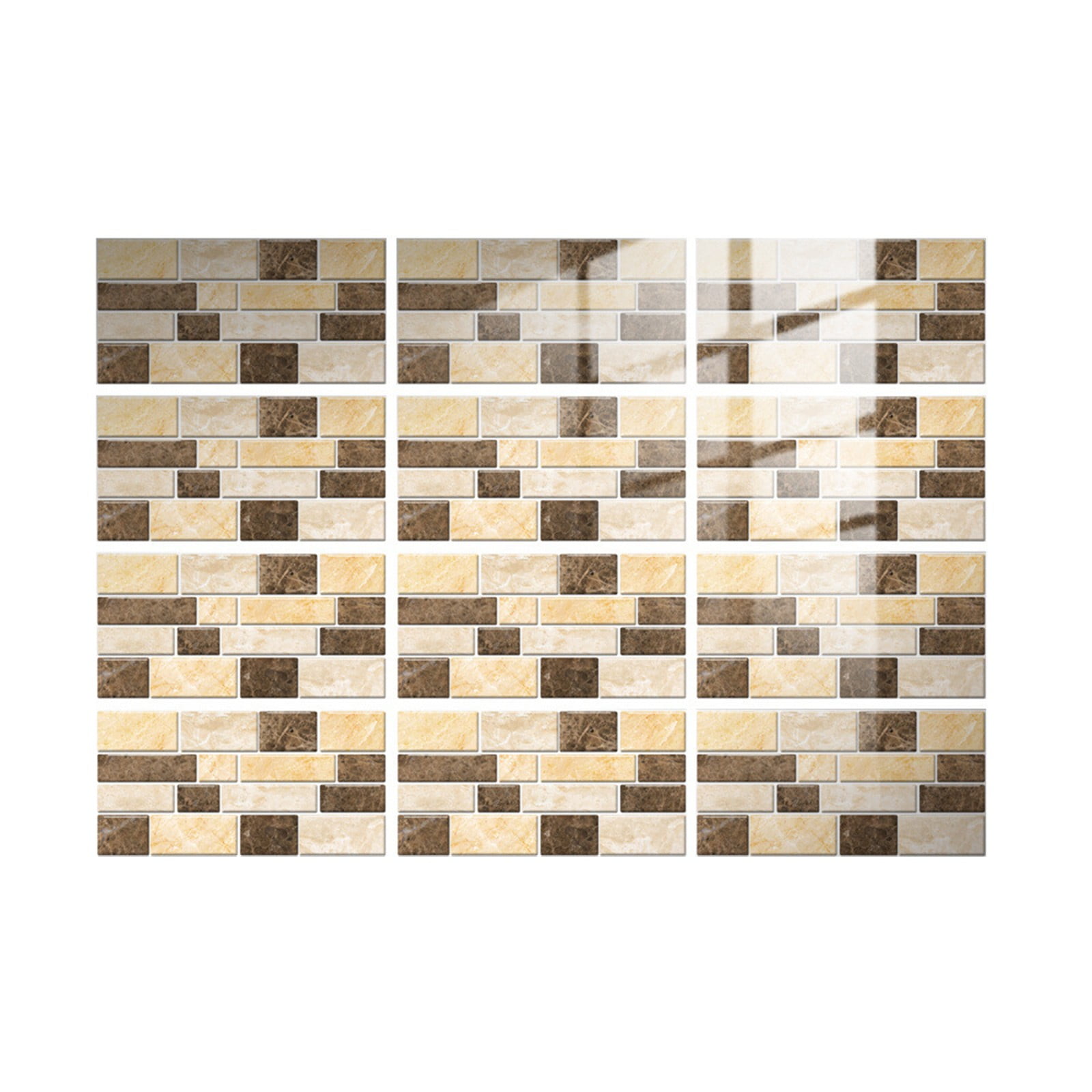LMTODLFG 12 Sheets Peel and Stick Tile Backsplash, 4"x 8" Light Color ...