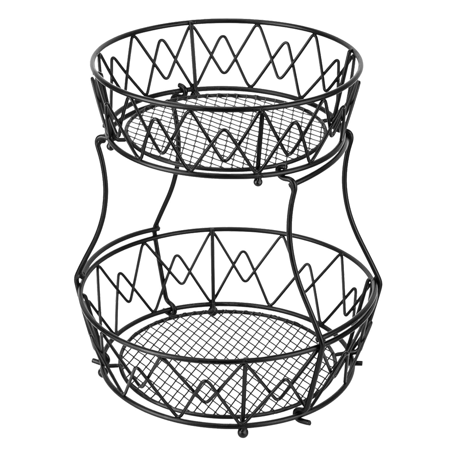 LMTODLFG 2-Tier Fruit Basket Bowl Stackable Vegetable Storage with ...