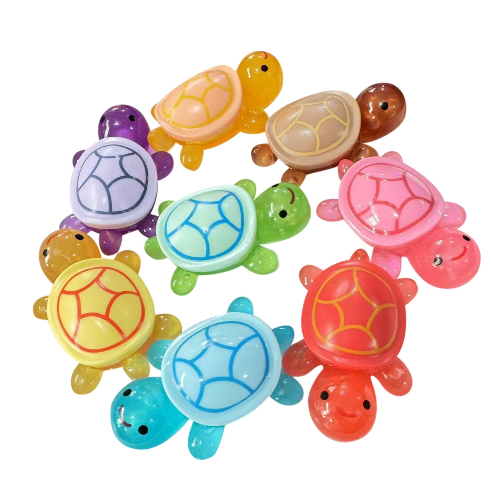 LMTODLFG 3 Pcs Mini Resin Turtles Tiny Little Acrylic Turtles Glow in ...