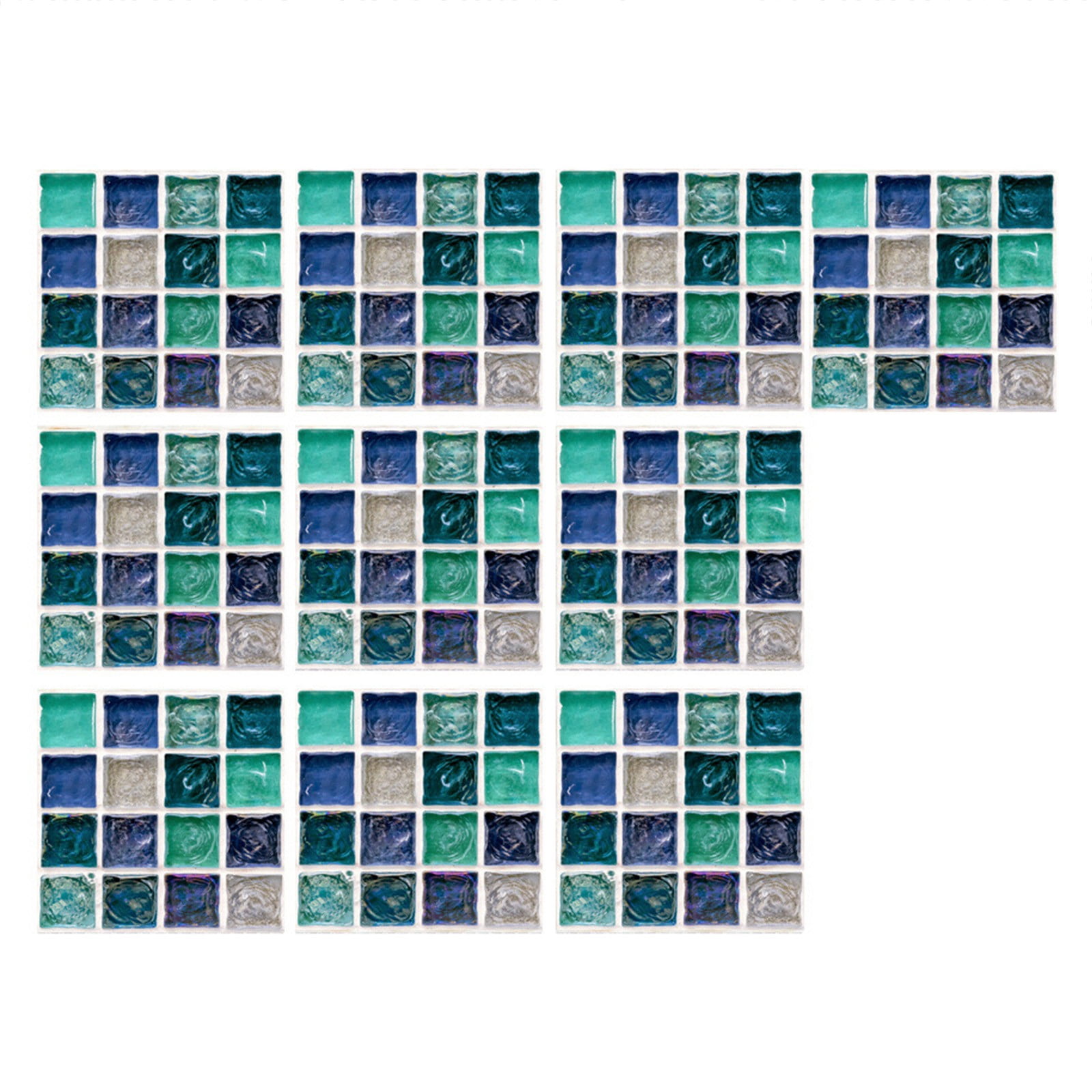 LMTODLFG 3D Mosaic Tile Sticker Removable Wallpaper Tile, 3D Self ...