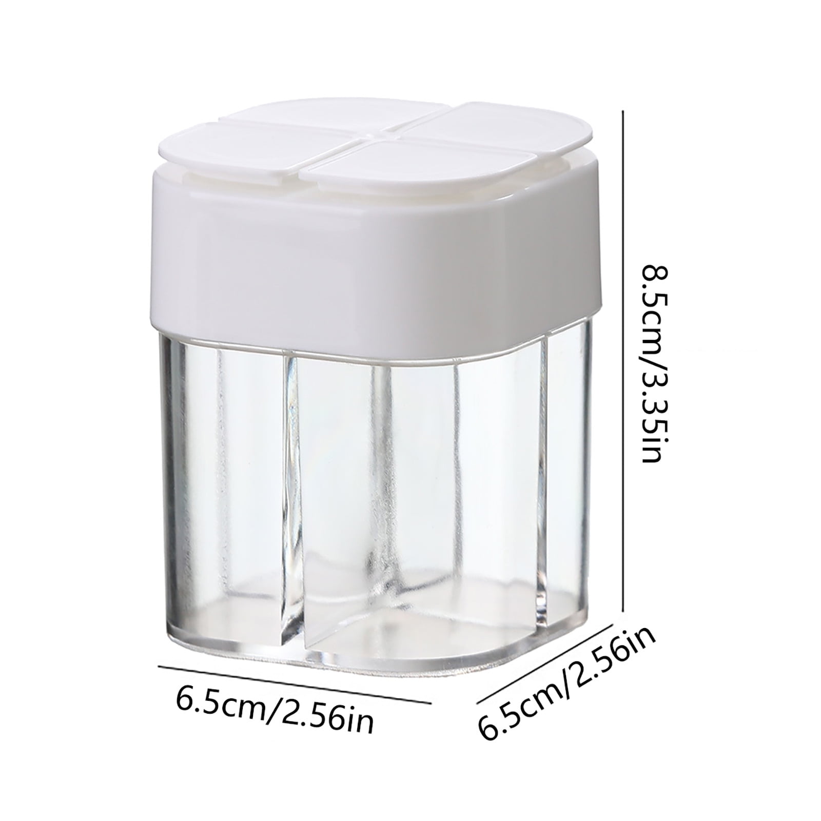 LMTODLFG 4 in 1 Spice Container Salt and Pepper Shaker Transparent ...