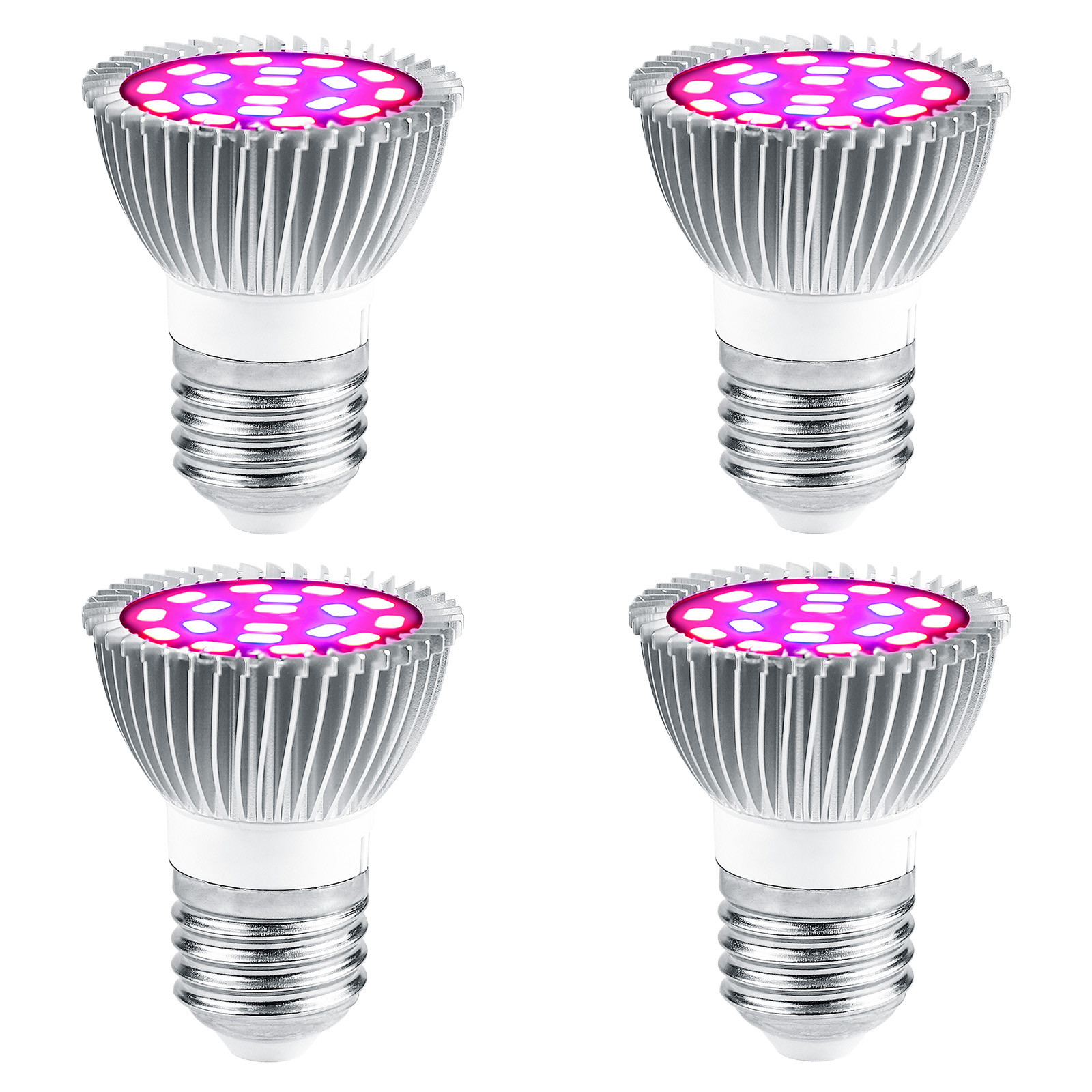 LMTODLFG 4 Pack LED Grow Light Bulb, Full Spectrum Plant Light Bulb ...