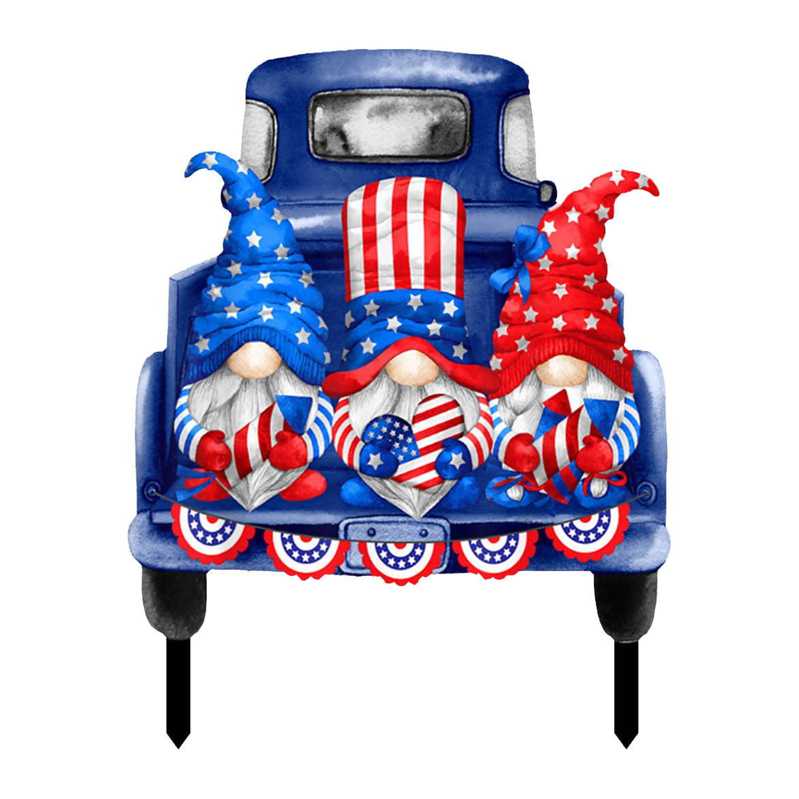 LMTODLFG 4th of July Yard Signs with Stakes 4th of July Gnome Yard ...