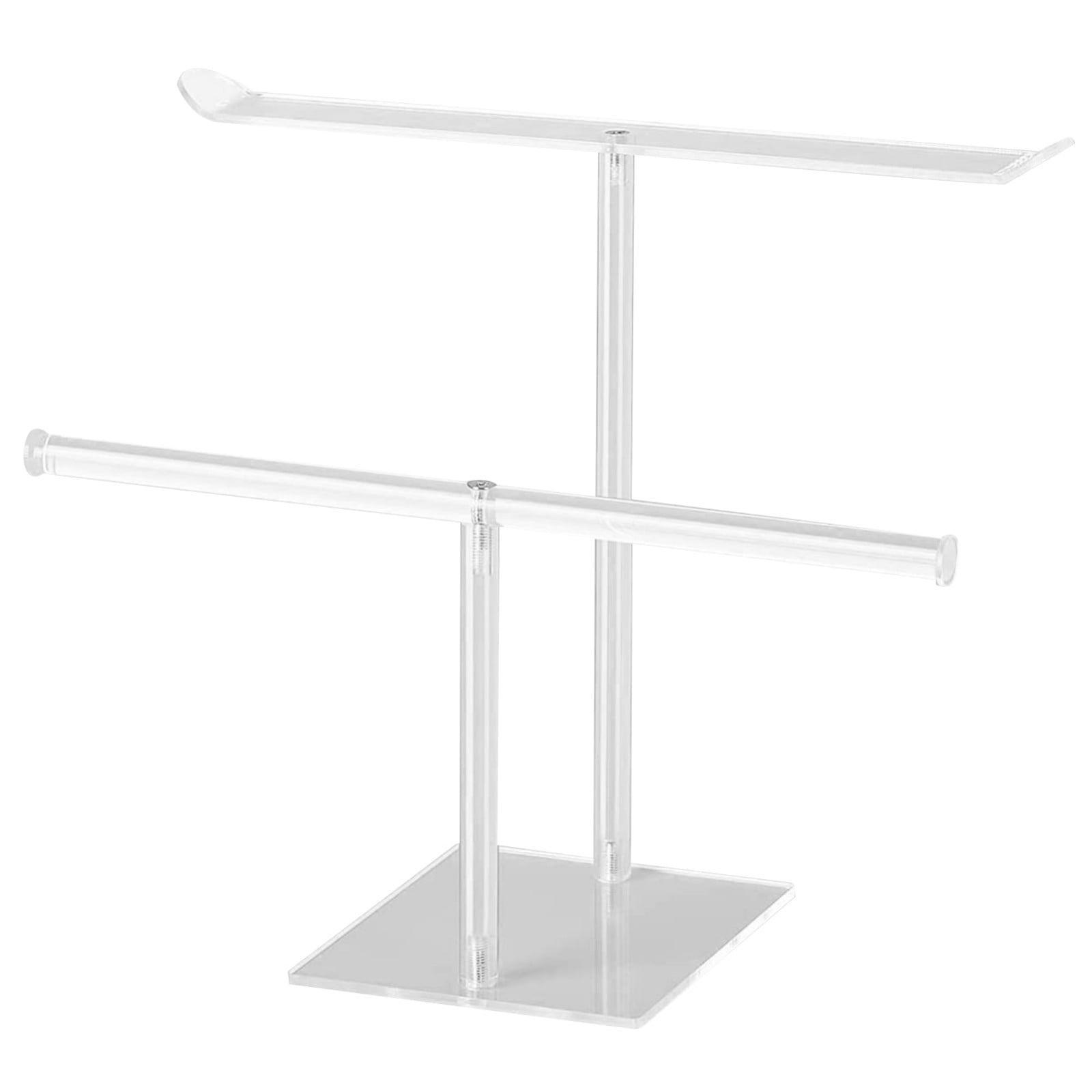 LMTODLFG Acrylic Headband Holder, 2-Tier Clear Hair Hoop Display Stand ...