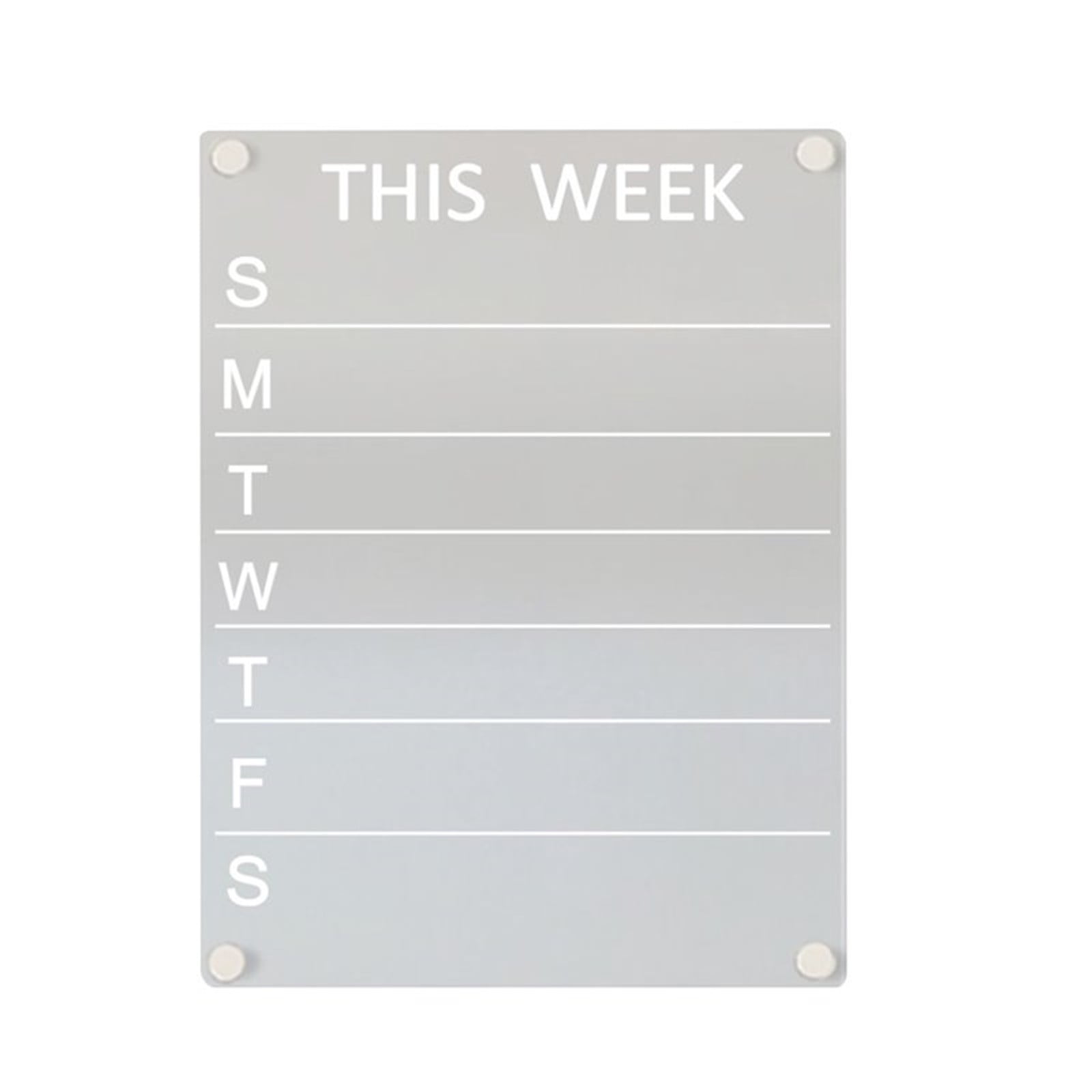 LMTODLFG Acrylic Magnetic Planning Board, Clear Weekly Meal Planner ...