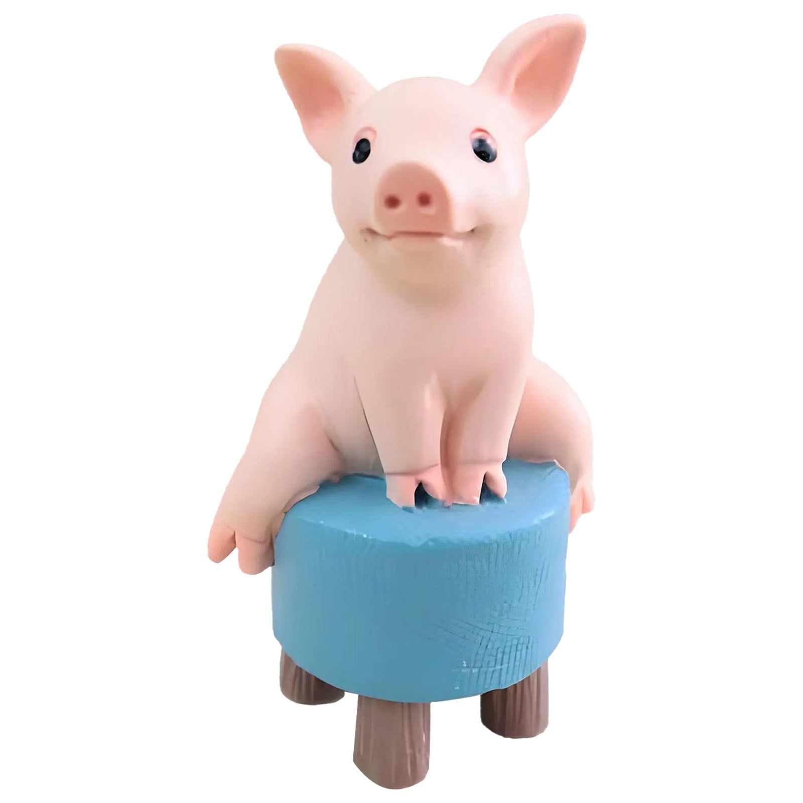 LMTODLFG Adorable Pig Figurine Handmade Resin Cute 3 Inch Pig Statue ...