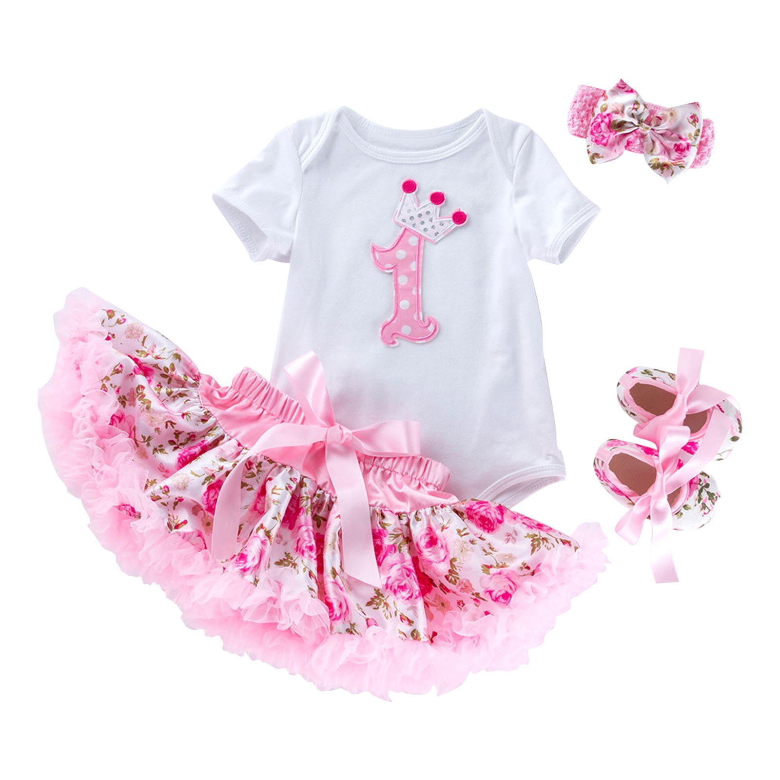 LMTODLFG Baby Boy Clothes Girls Short Sleeve Cartoon Prints Romper ...