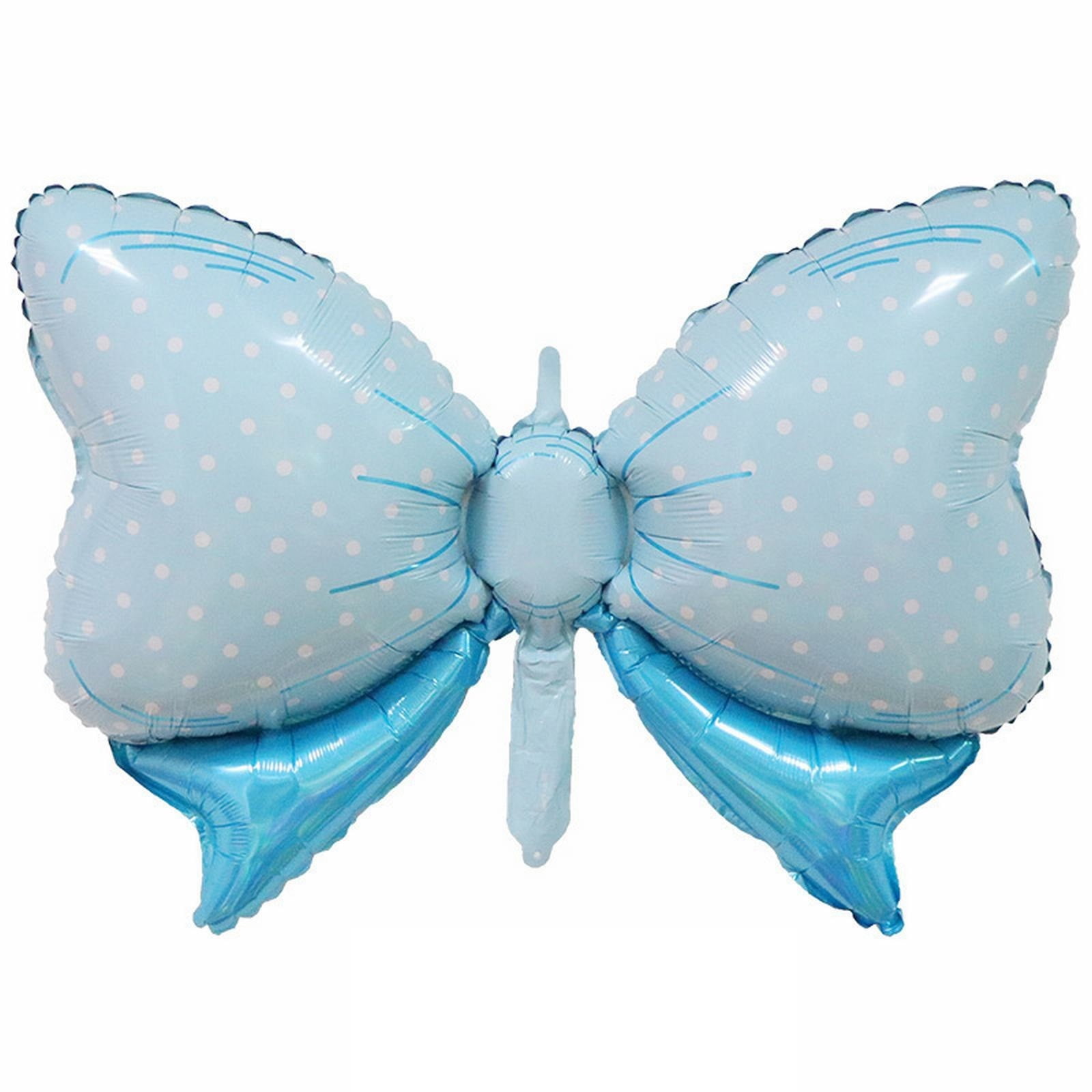 LMTODLFG Butterfly Balloons Blue Pink Butterfly Foil Mylar Balloons for ...