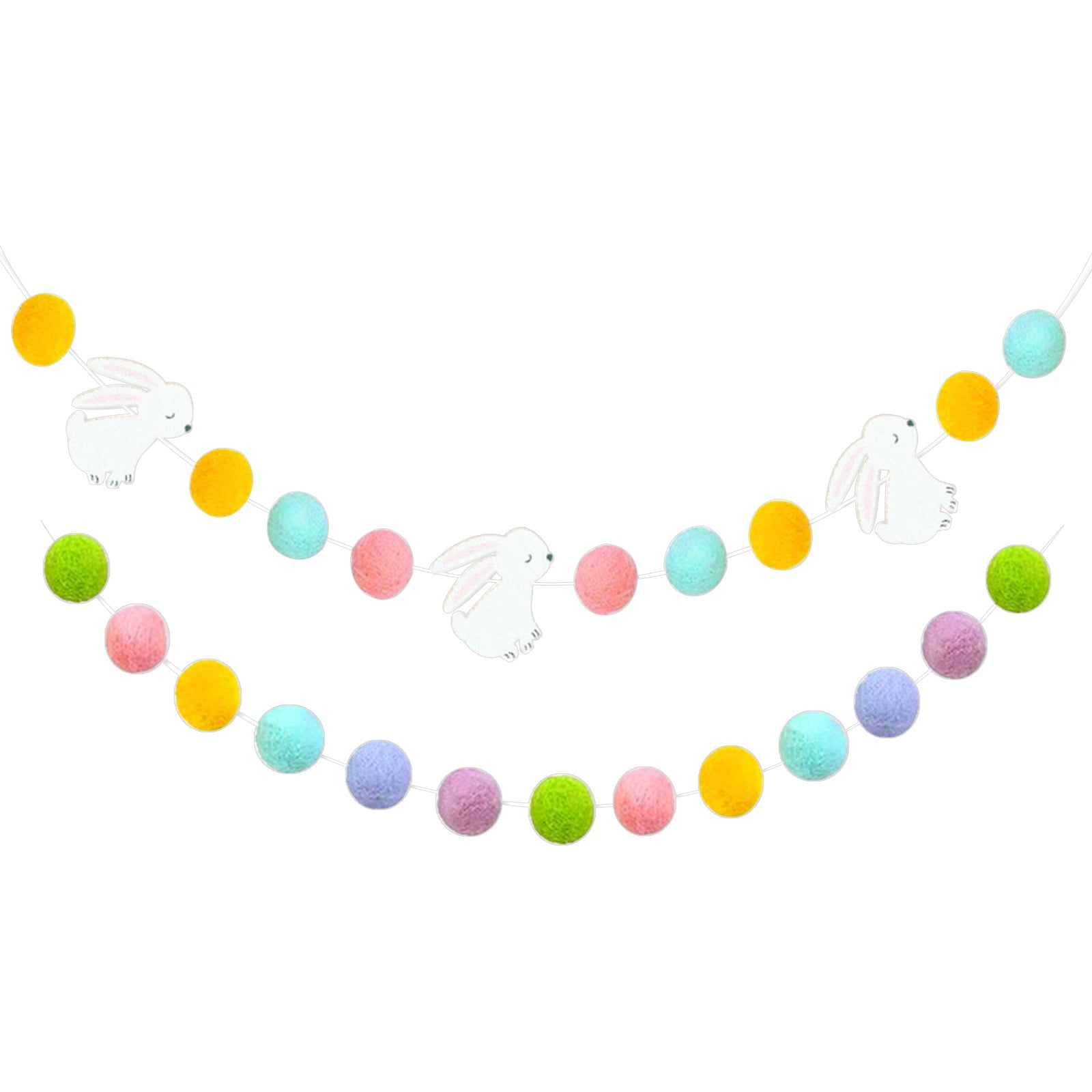 LMTODLFG Colorful Circle String, Colored Dot Bunny Door Window ...