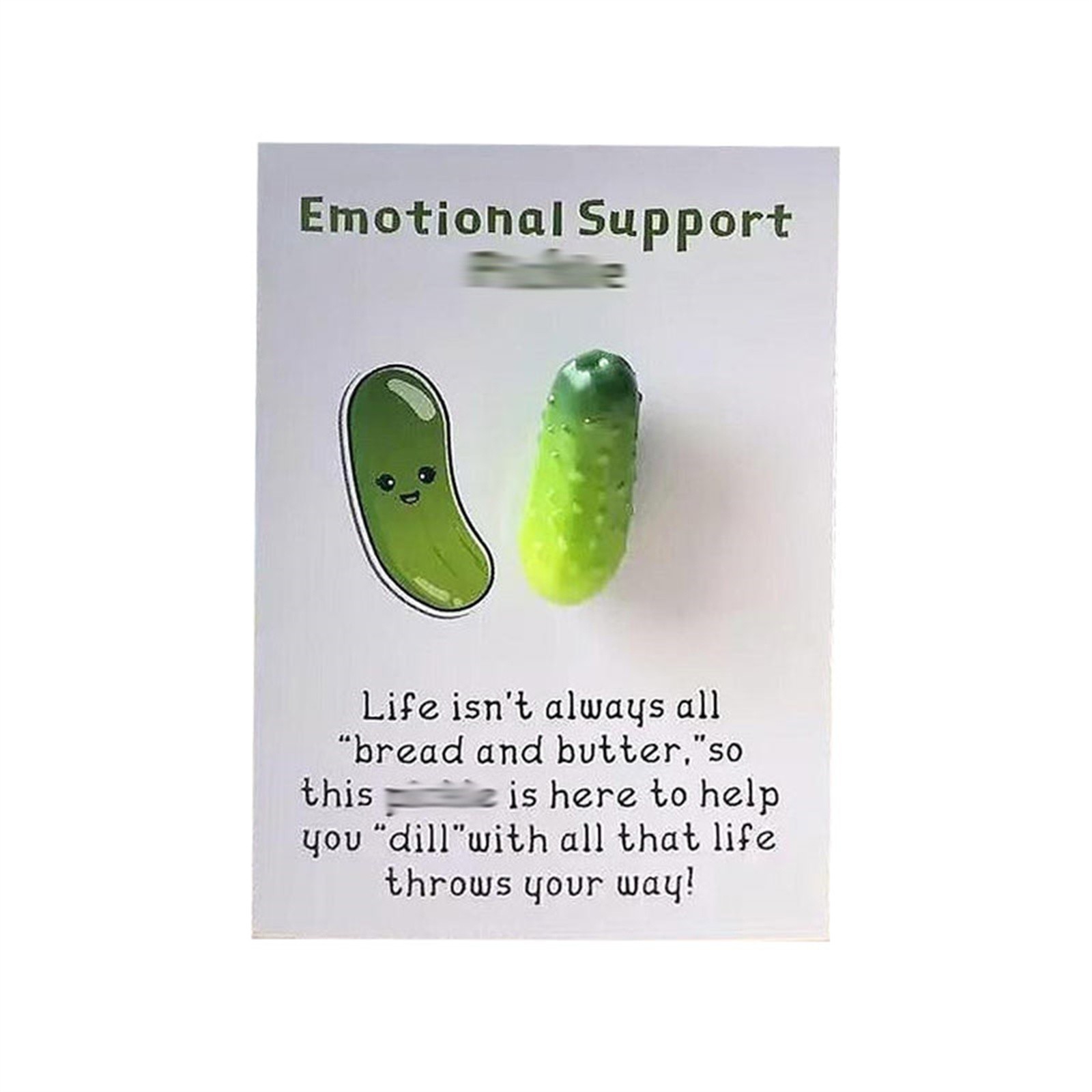 LMTODLFG Cute Pickle Design Pocket Hug Card,Emotional Support Pickle ...