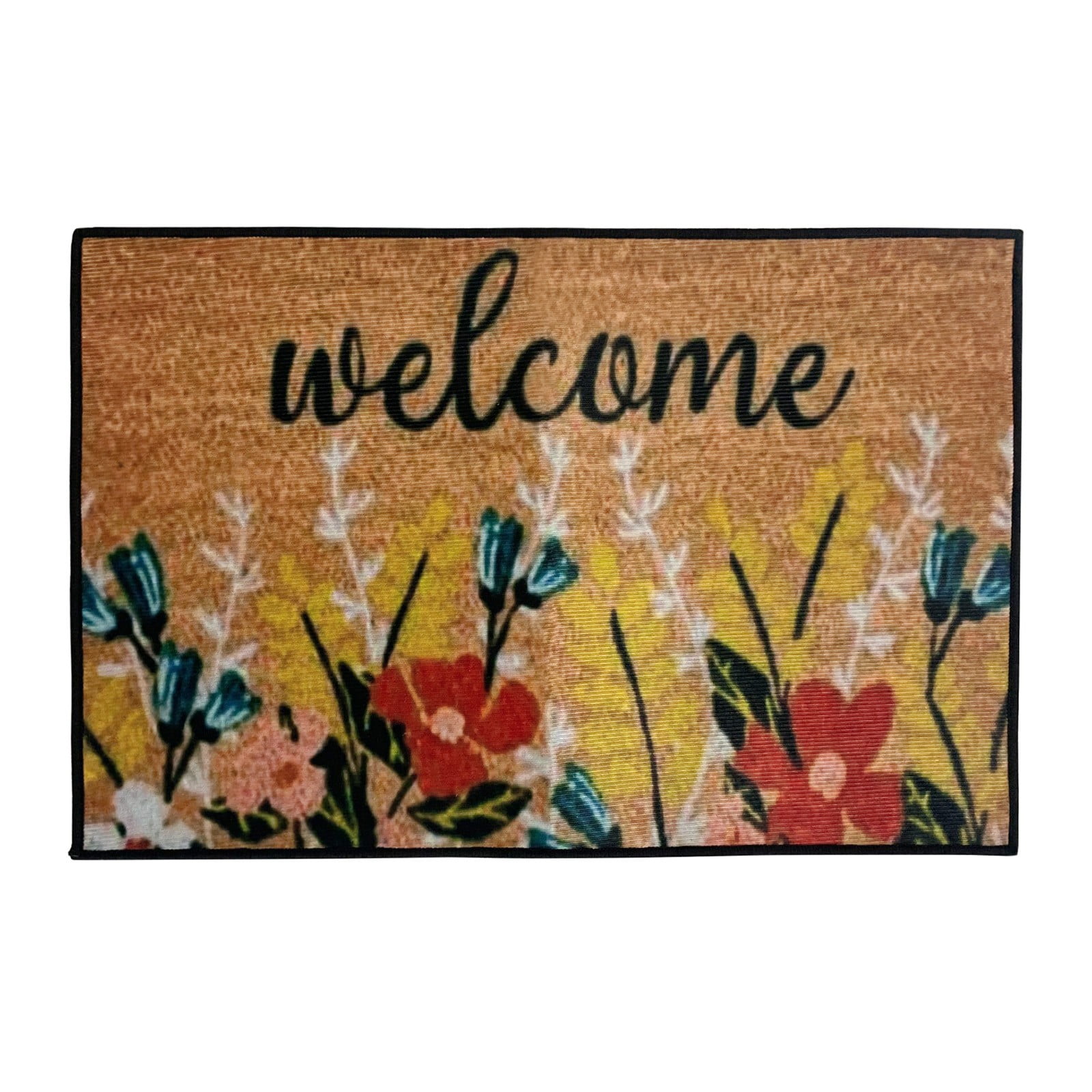 LMTODLFG Door Mat Floral, Door Mat Flower, Doormat Floral, Floral Coir ...
