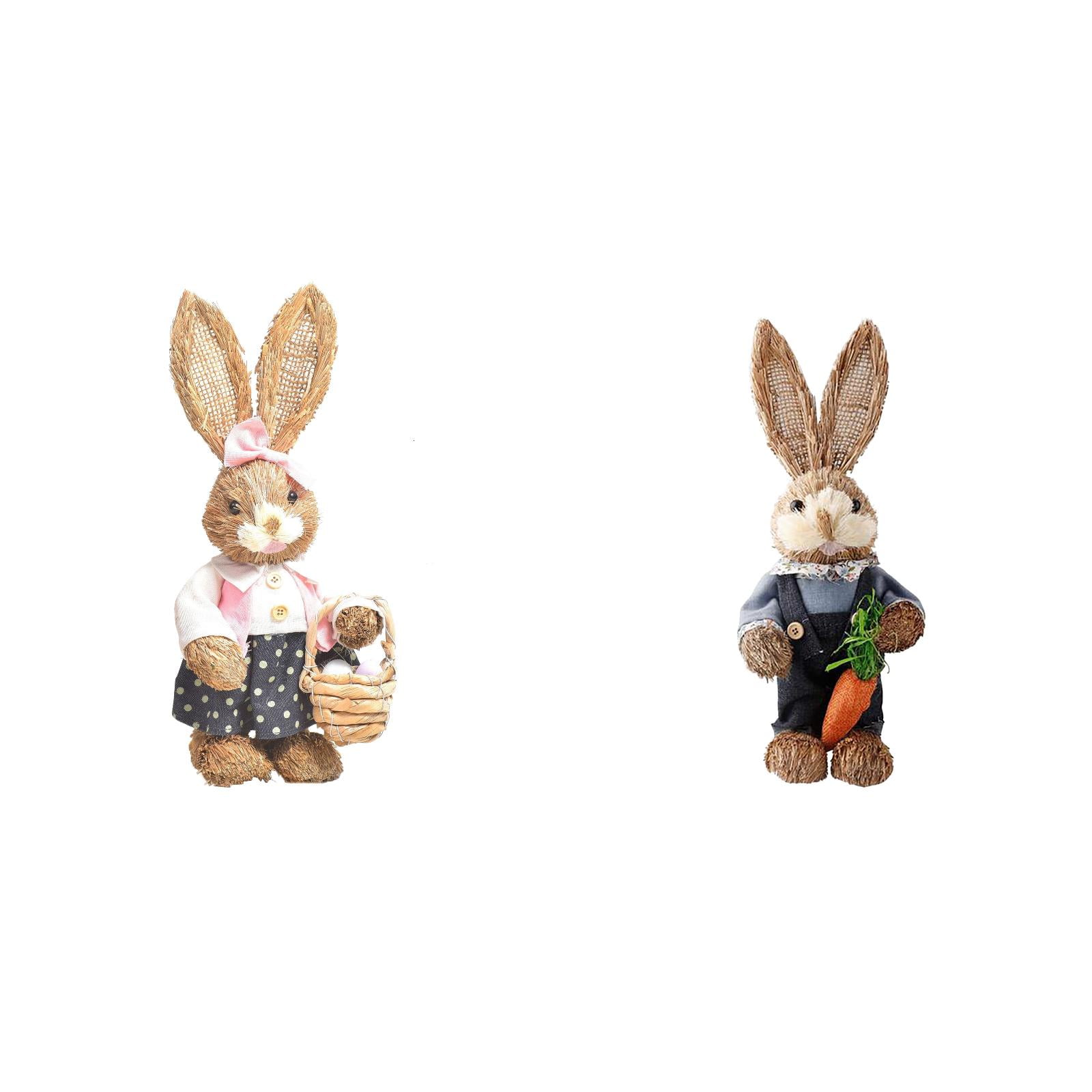LMTODLFG Easter Bunny Decor, Bunnies Statue Outdoor Porch Decorations ...