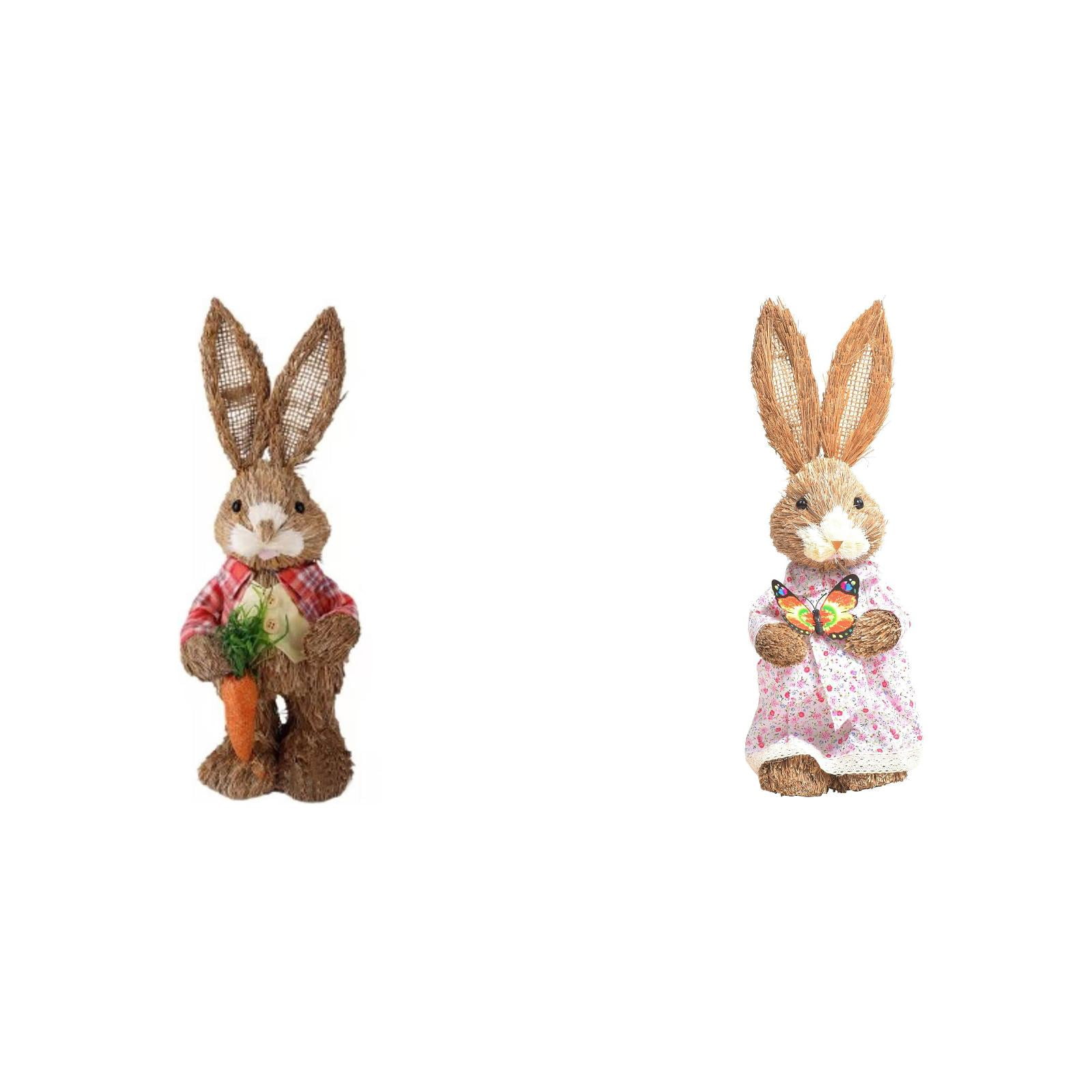 LMTODLFG Easter Bunny Decor, Bunnies Statue Outdoor Porch Decorations ...