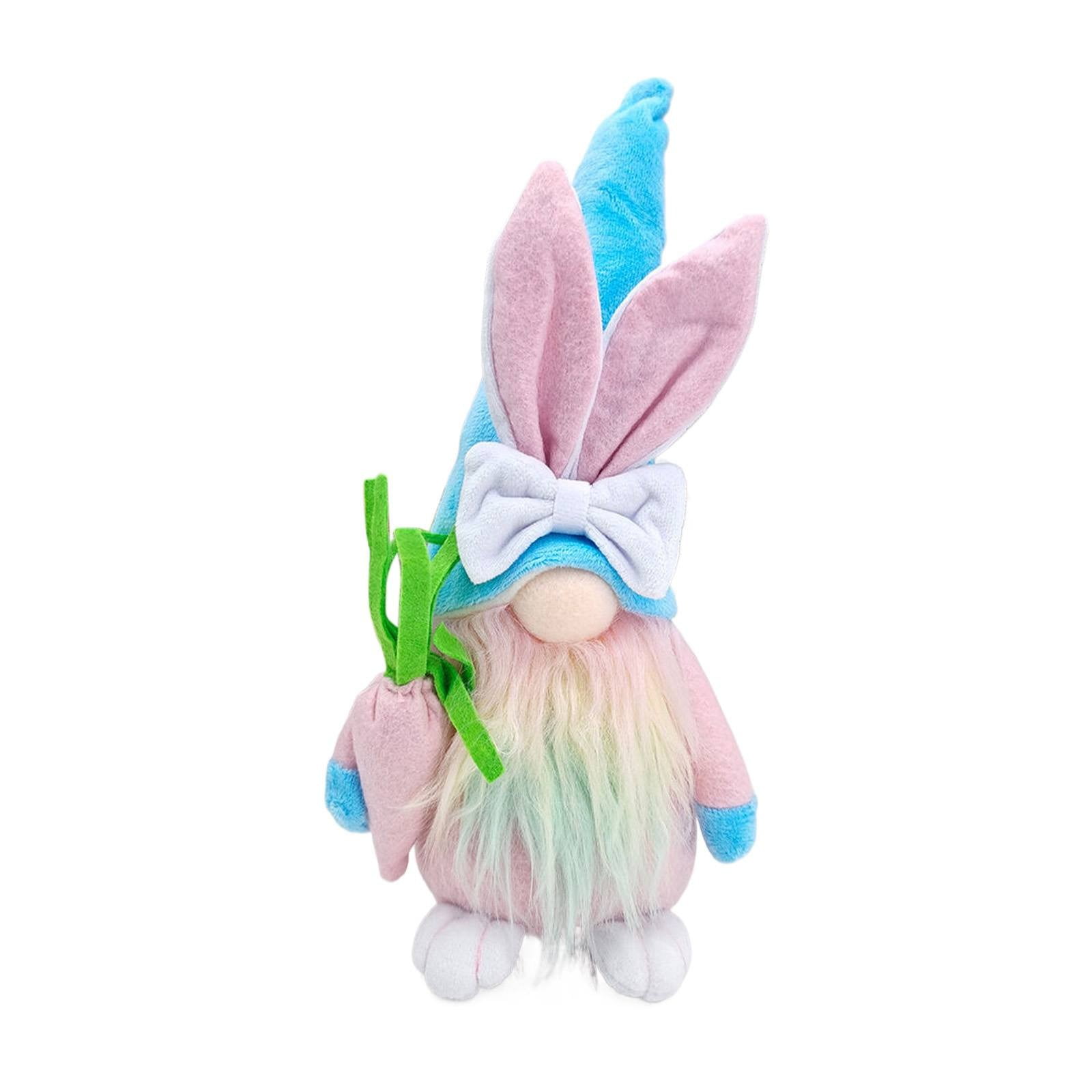 LMTODLFG Easter Gnomes Plush Decoration, Spring Bunny Dolls with Easter Egg Handmade Faceless ...