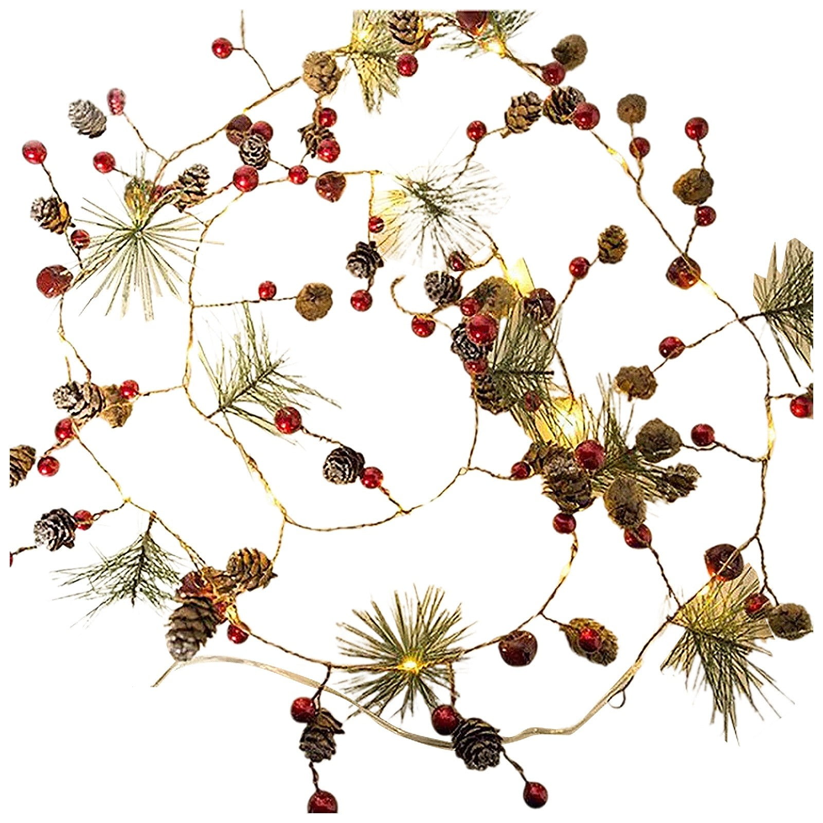 LMTODLFG Lighted Eucalyptus Garland Battery Operated with Timer ...