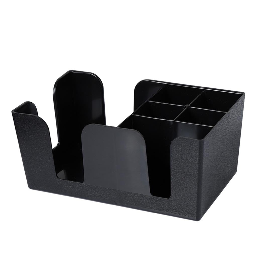 LMTODLFG Plastic Black Bar Storage Bar Condiment Caddy Napkin Holder ...