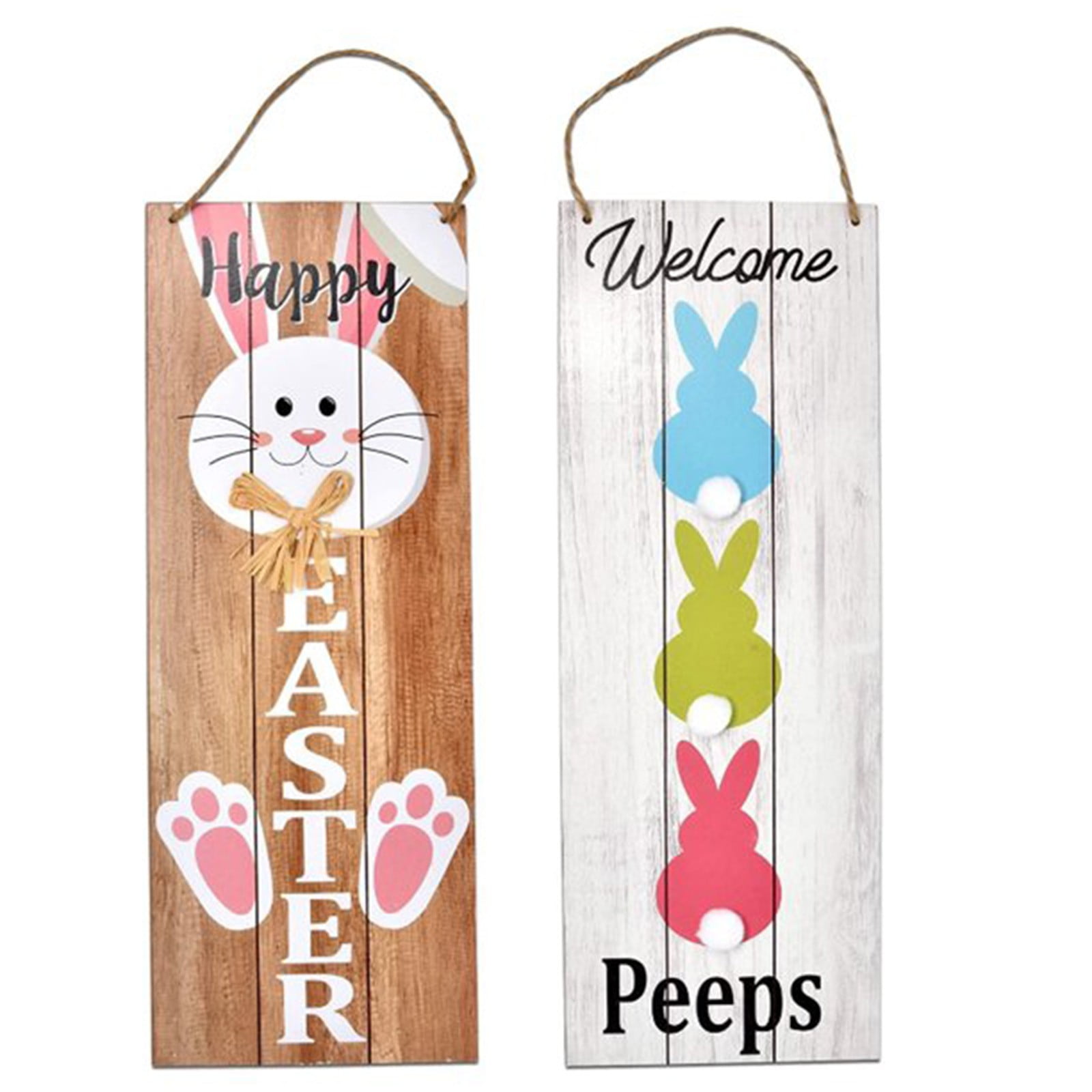 LMTODLFG Spring Easter Decorations Welcome Sign for Outdoor Door Wall ...