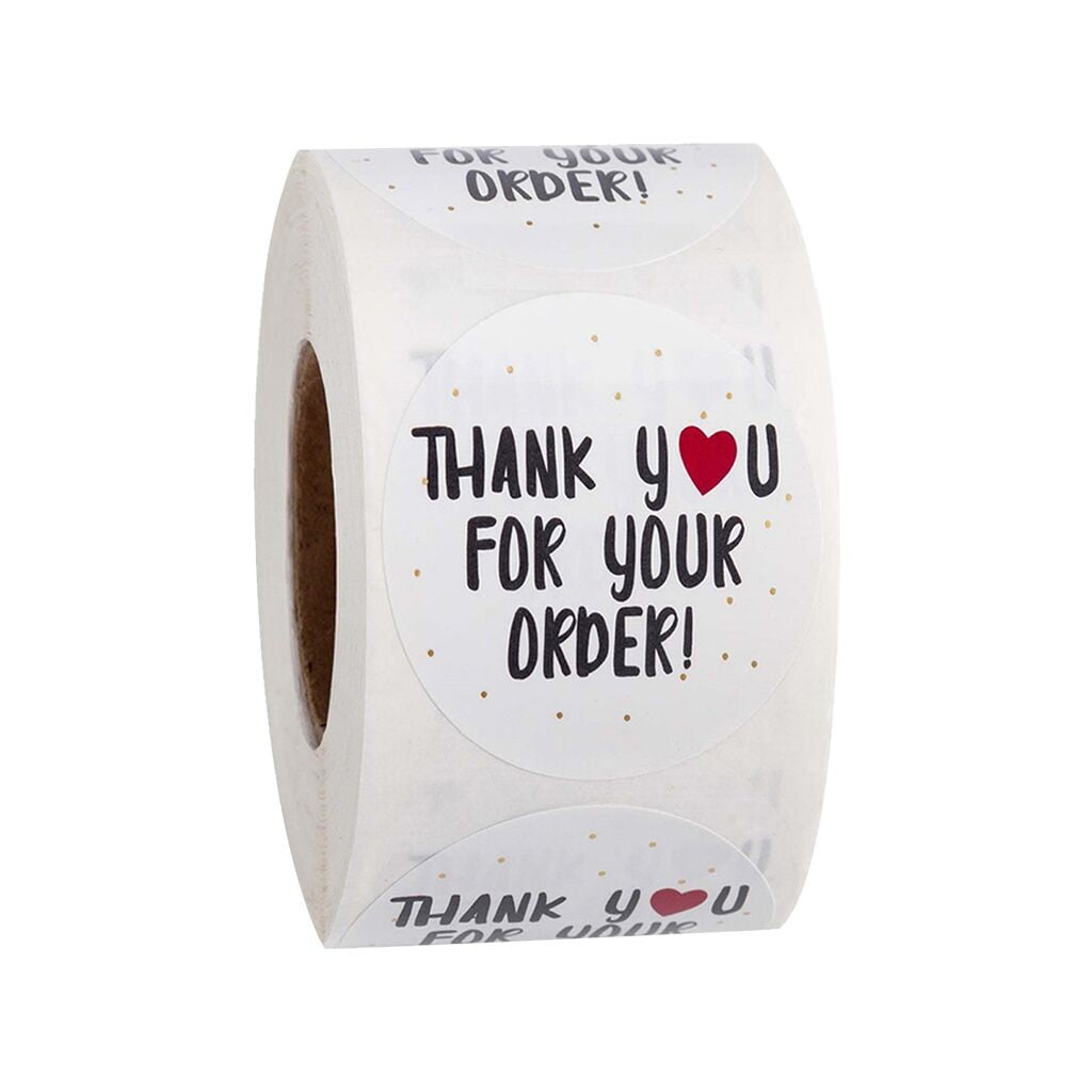 LMTODLFG Thank You Stickers, 500 Pcs Thank You for Your Order Label ...