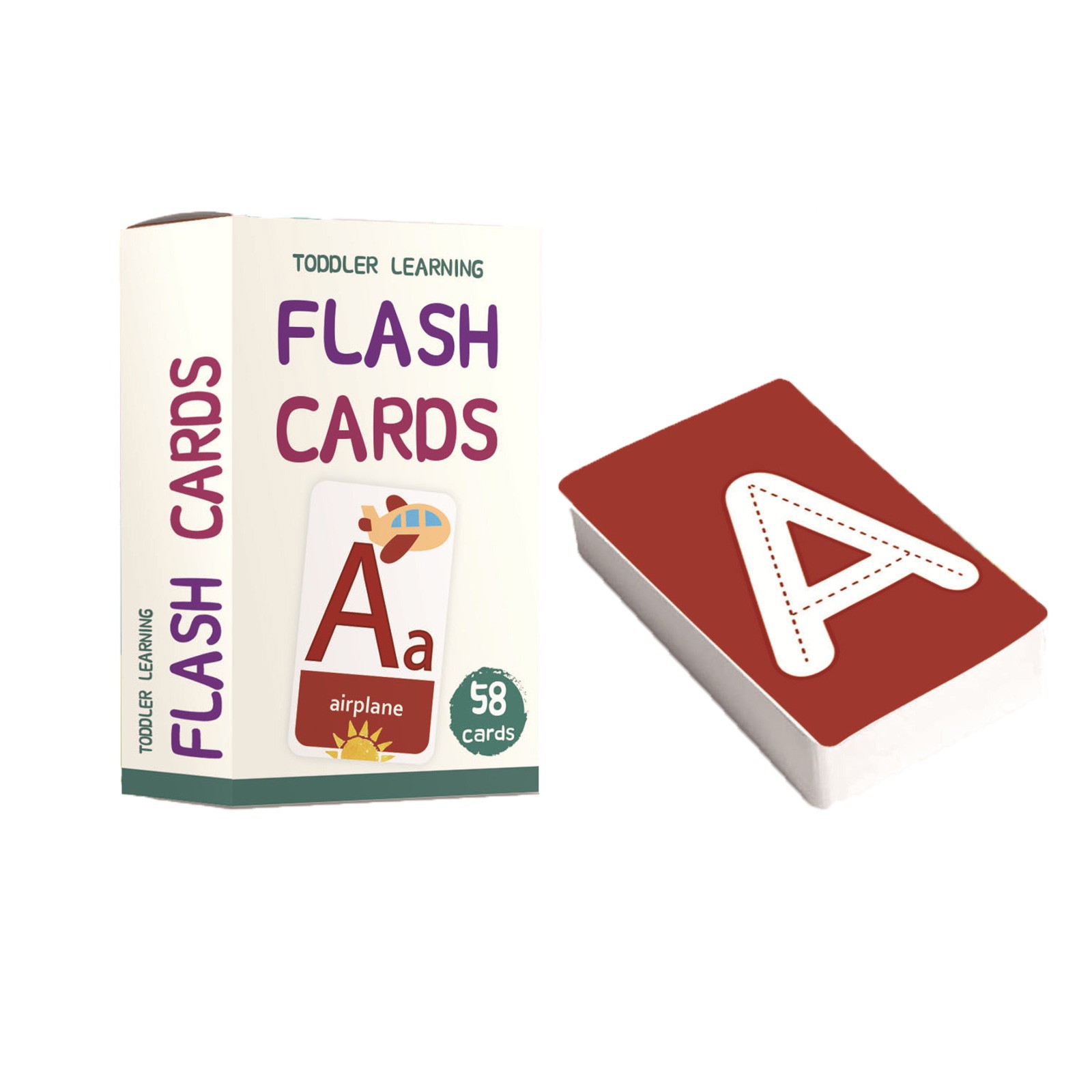 LMTODLFG Toddler Flash Cards Alphabet, Double-Sided Flash Cards for ...