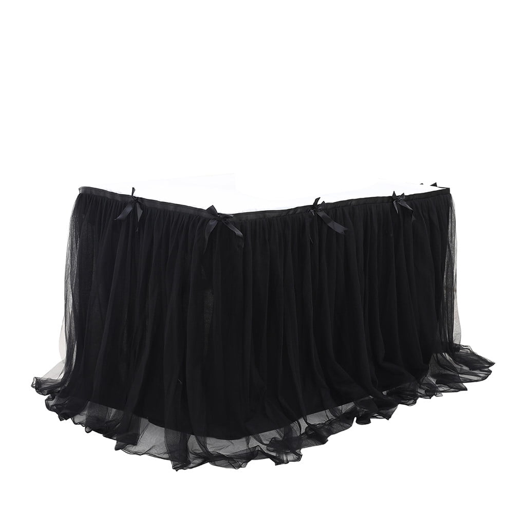 LMTODLFG Tulle Table Skirt, Tableclothes for Rectangle or Round Tables ...