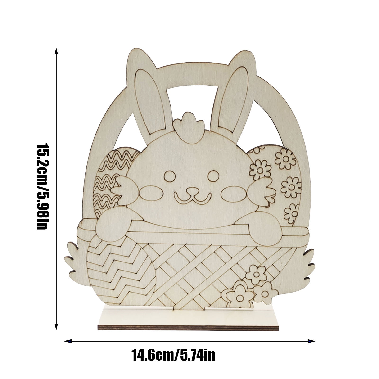 LMTODLFG Wooden Easter Crafts to Paint, Unfinished Wood Painting Crafts ...