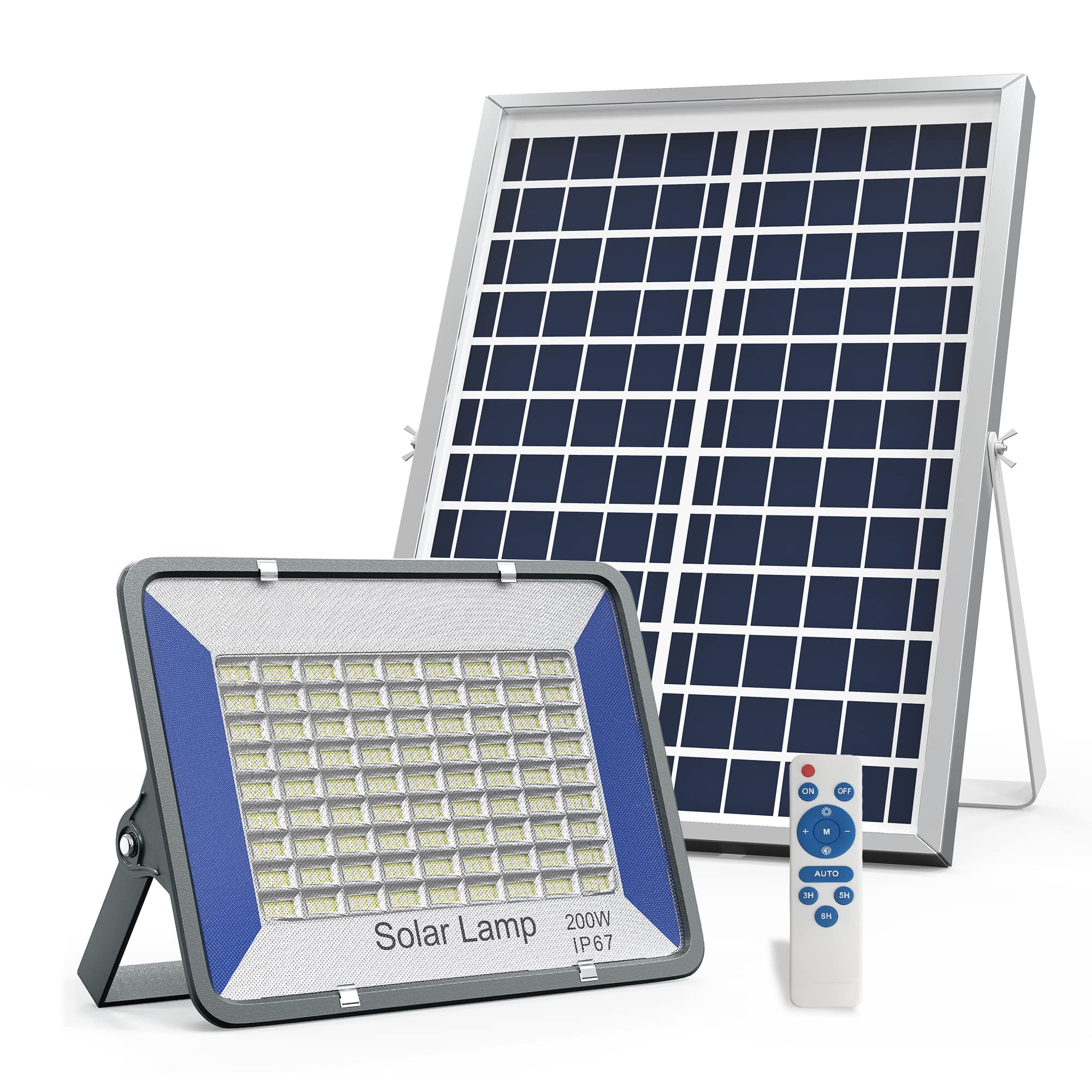 LMluluda 200W Solar Flood Lights Outdoor, IP65 Waterproof Dusk to Dawn ...