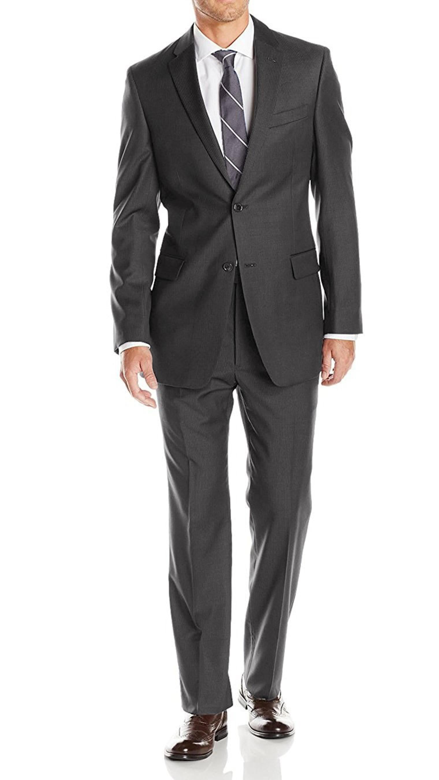 LN LUCIANO NATAZZI Mens Suits 2 Button Modern Fit Side Vent Narrow ...
