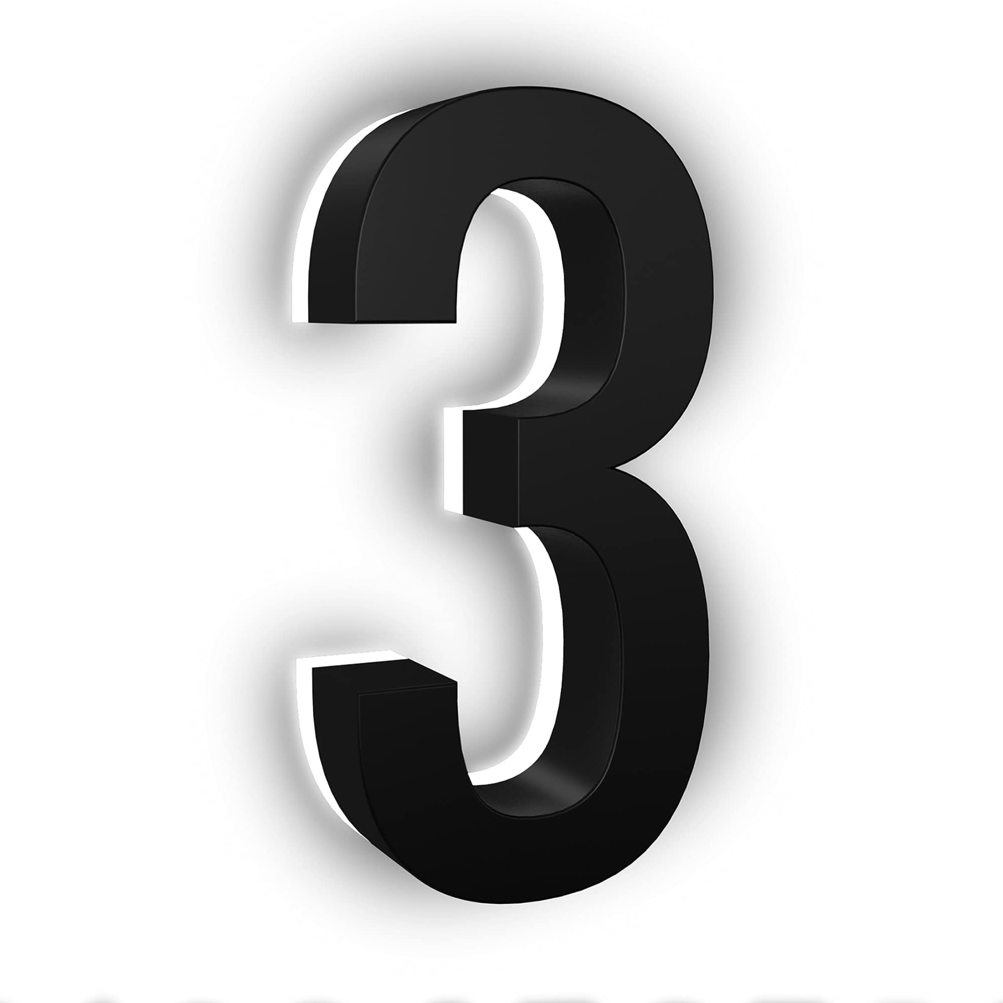 LN LUMANUMBERS 4 Inch House Numbers, Stainless Steel, Backlit LED 2700K ...