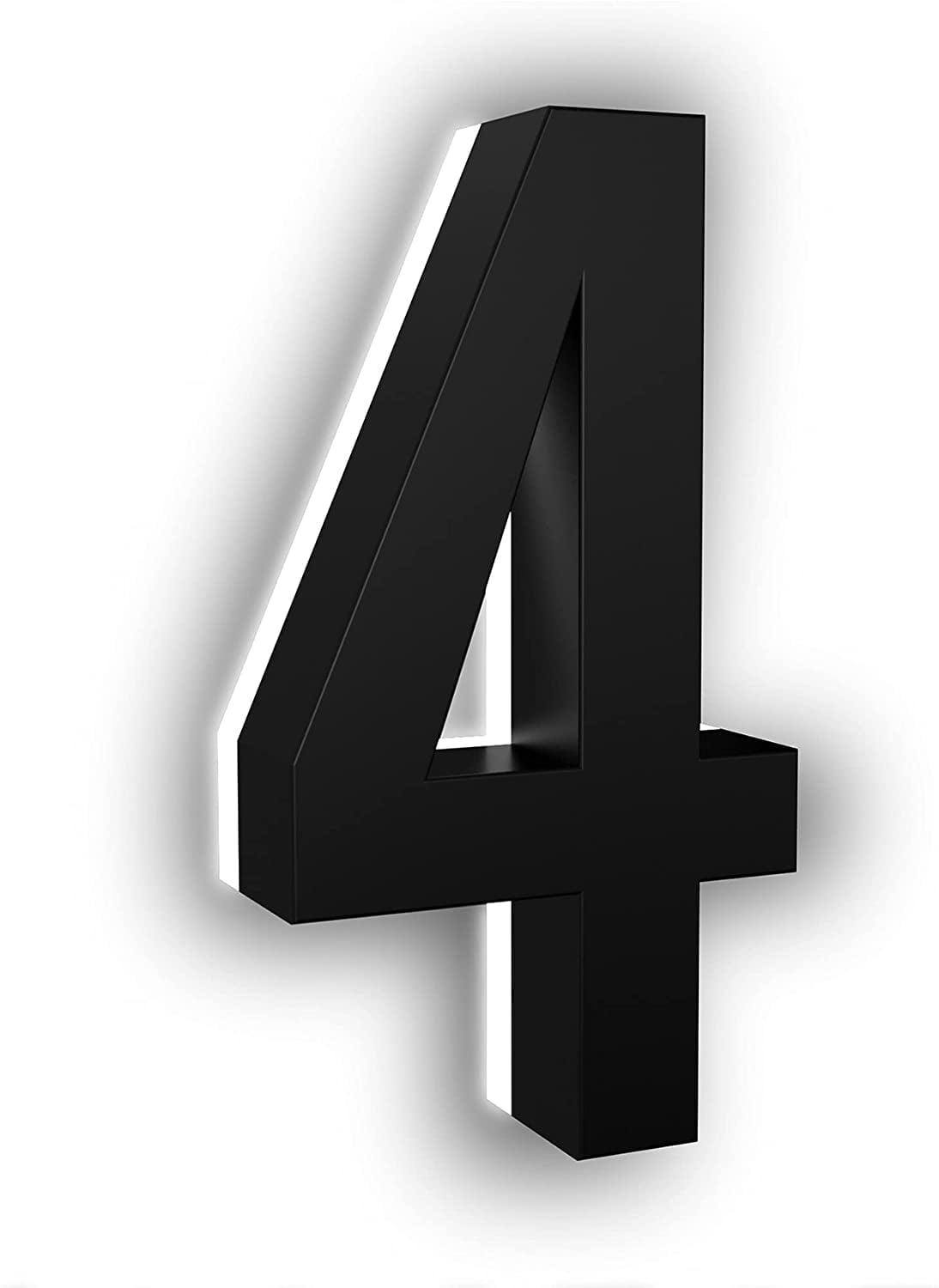 7 Inch LED House Numbers, ABS-Polymer, Warm 2700K Backlit, Large ...