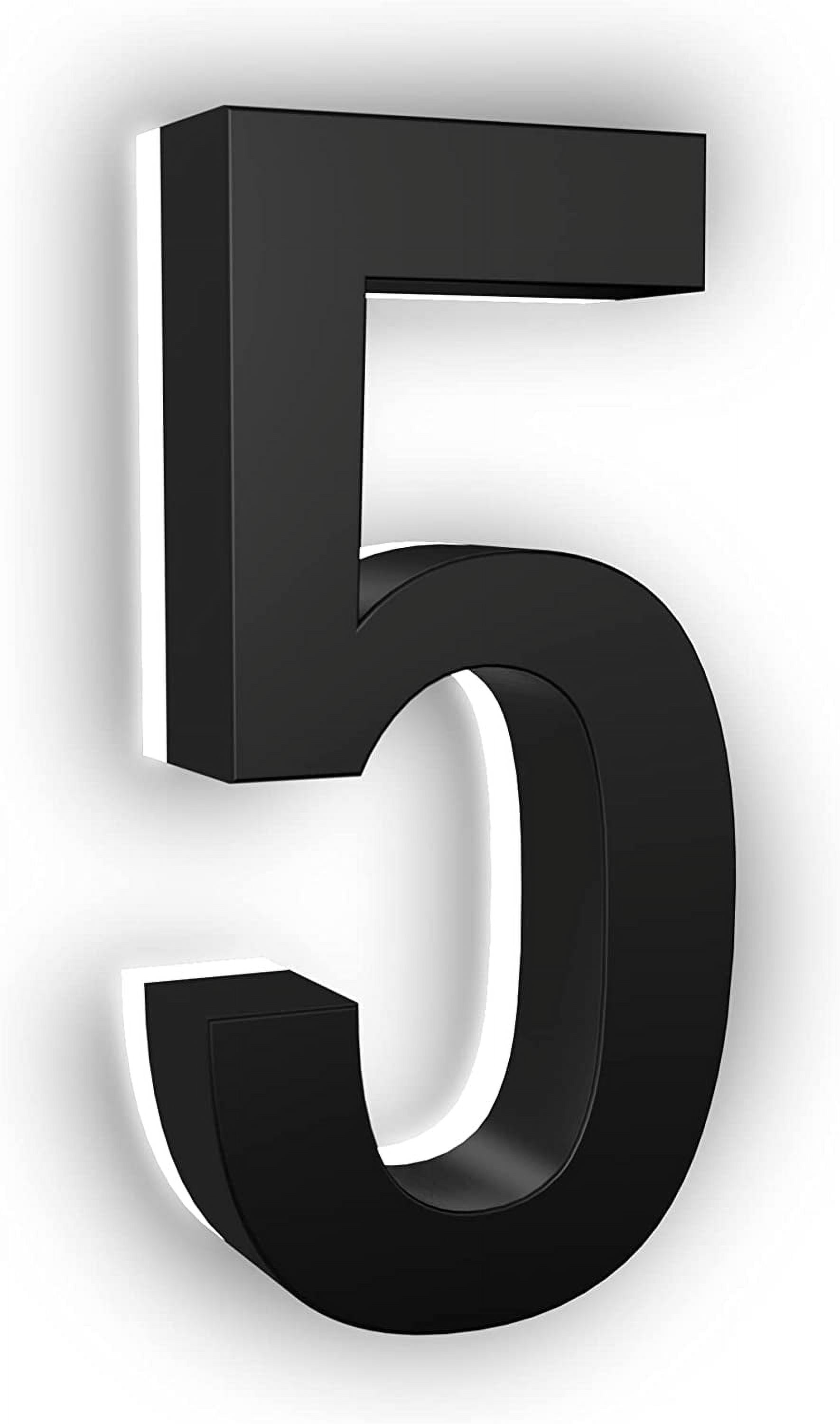 7 Inch LED House Numbers, ABS-Polymer, Warm 2700K Backlit, Large ...