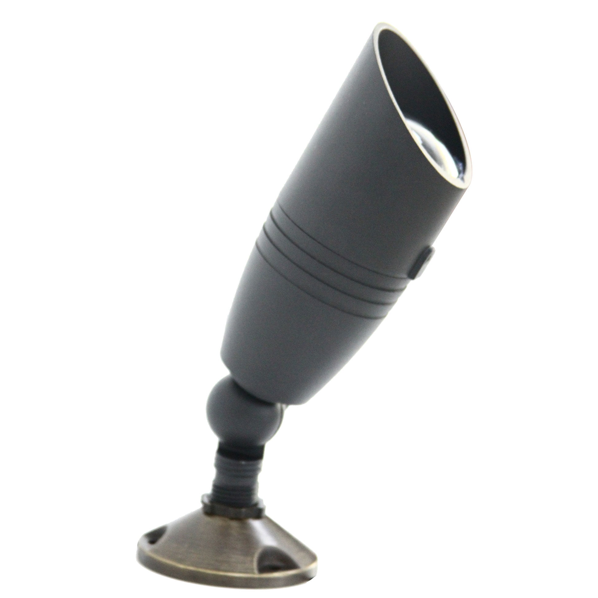 LNC 6W Solid Black LED Outdoor Spotlight 2700K Warm White 490 Lumens ...