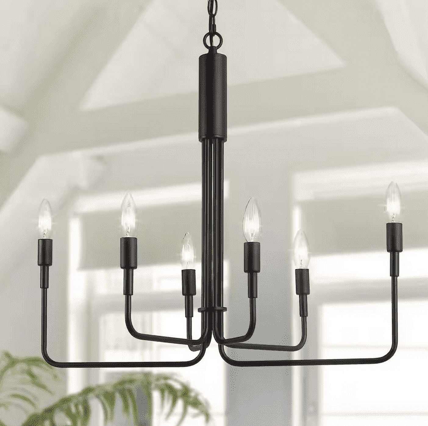 LNC Asymmetric Modern 6-Light Black Rustic Transitional Candlestick ...