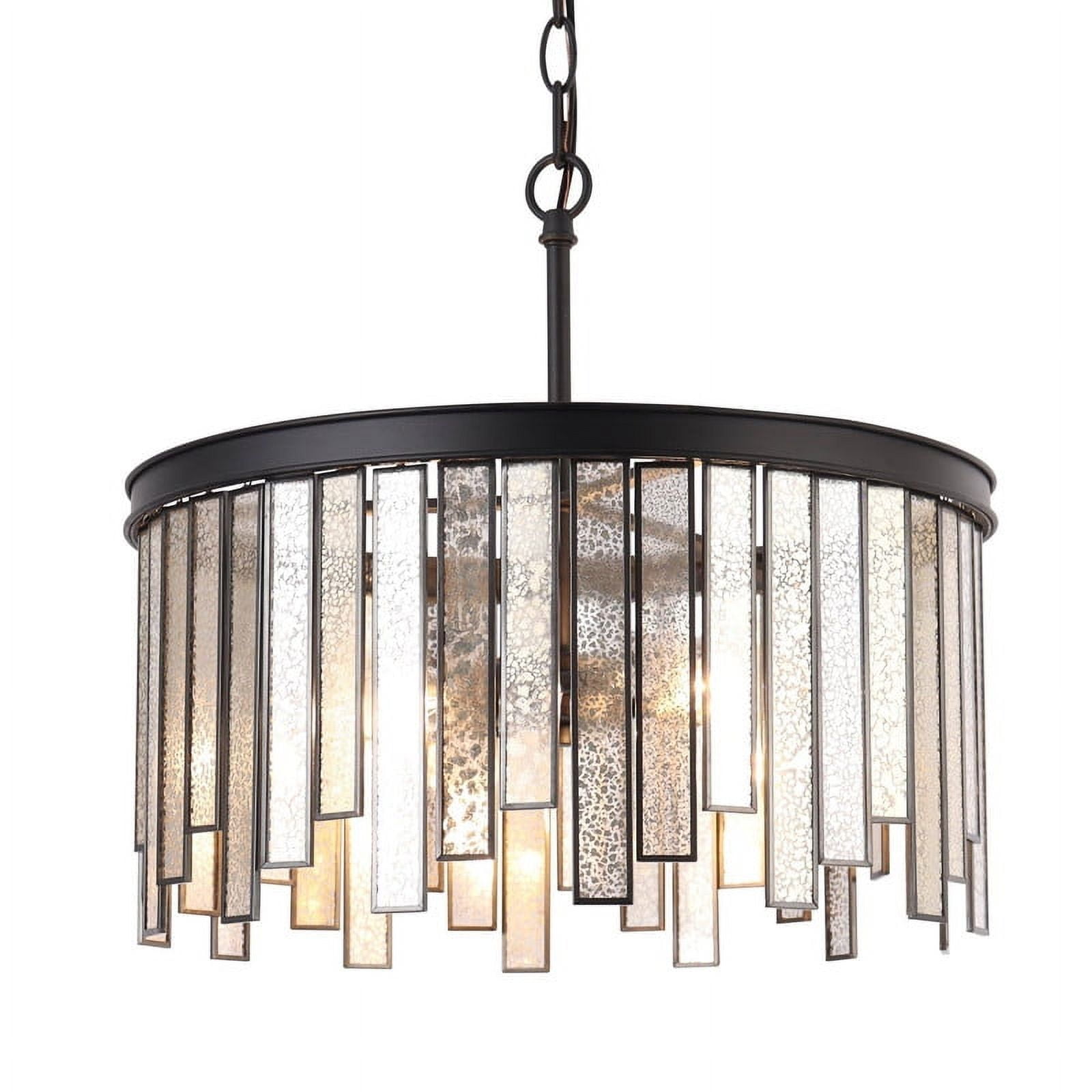 LNC Hemaaolay 3-Light Matte Black Modern/Contemporary Led Chandelier ...
