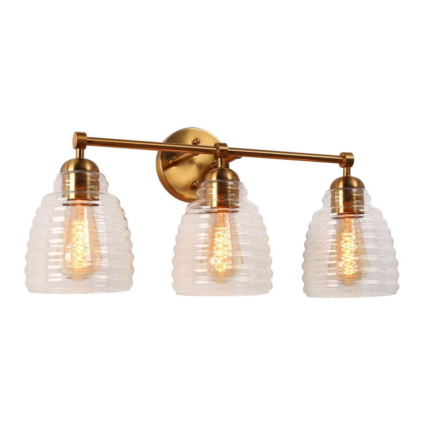 LNC Hydretro 23-in 3-Light Polished Gold LED Modern/Contemporary Vanity ...