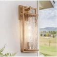 LNC Modern Dark Gold Hardwired Wall Lantern Sconce with Textured Glass ...